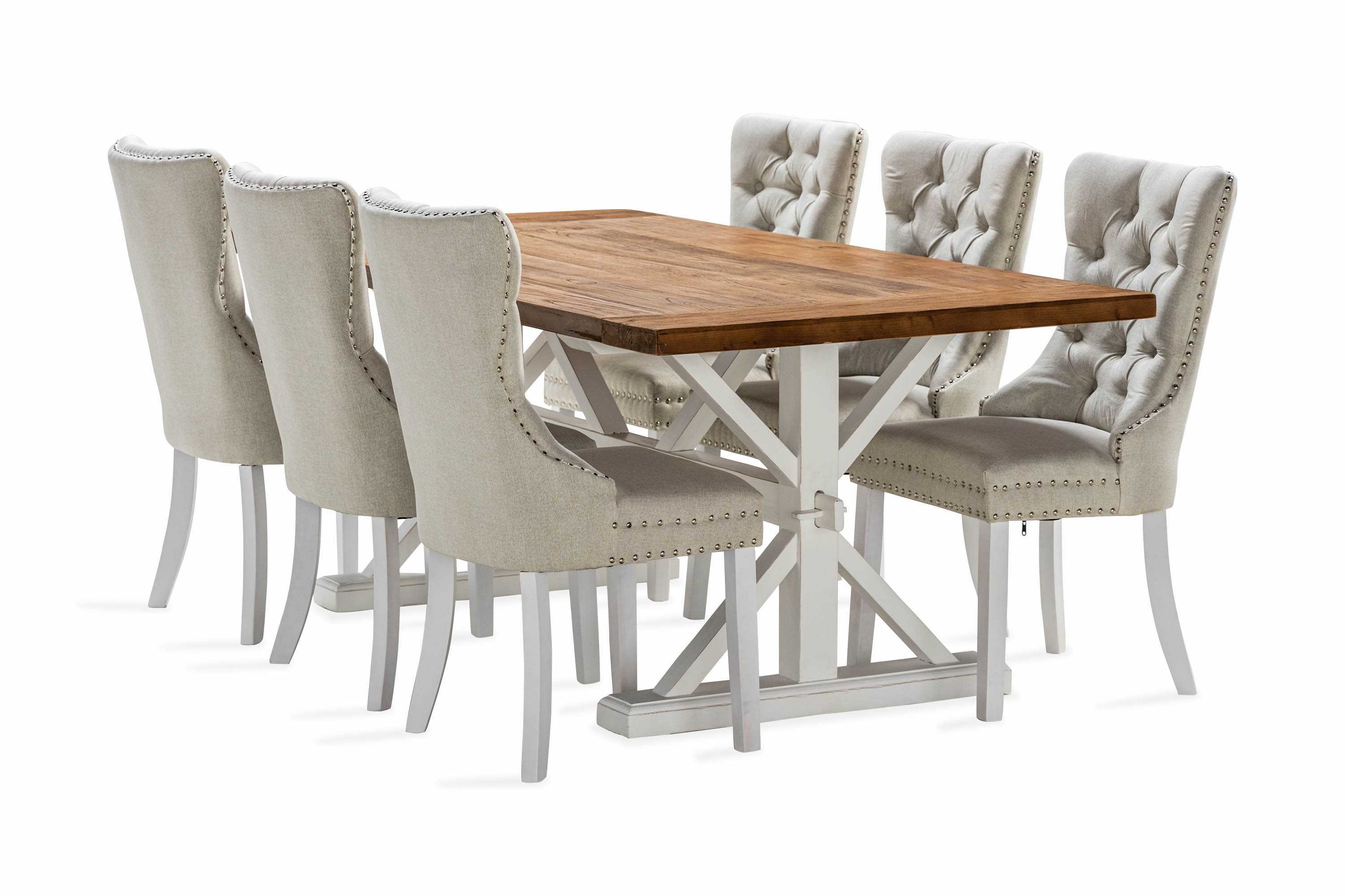 Lyon Forlengbar Spisegruppe 200 cm inkl. 6 Bergviken Stoler ...