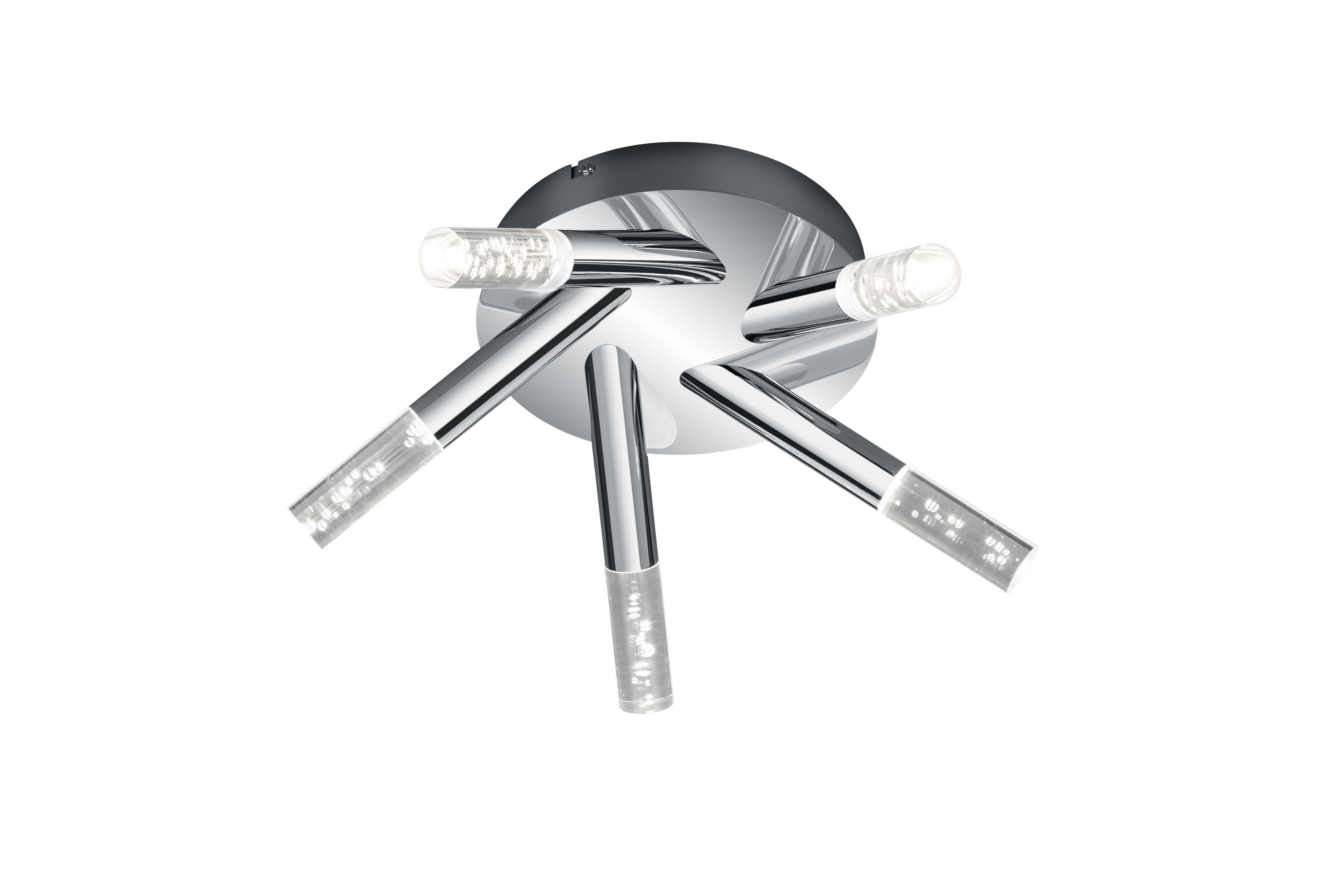 Trio Lighting Bolsa H2O LED Plafond rund krom/ bubbelglas Vit - Belysning & el - Trademax