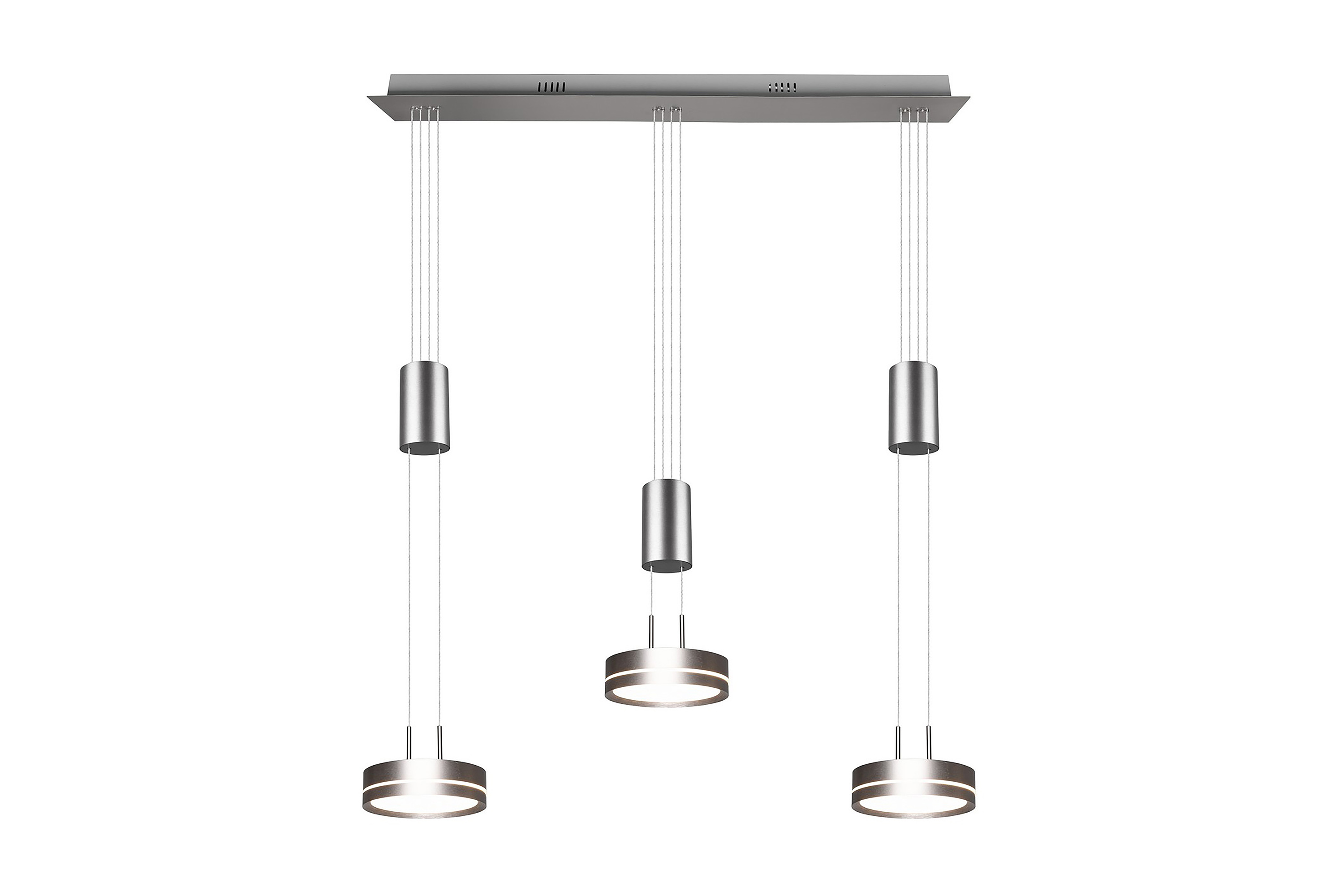 Trio Lighting Franklin LED Taklampa 3L borstad stål Borstad stål - Belysning & el - Trademax