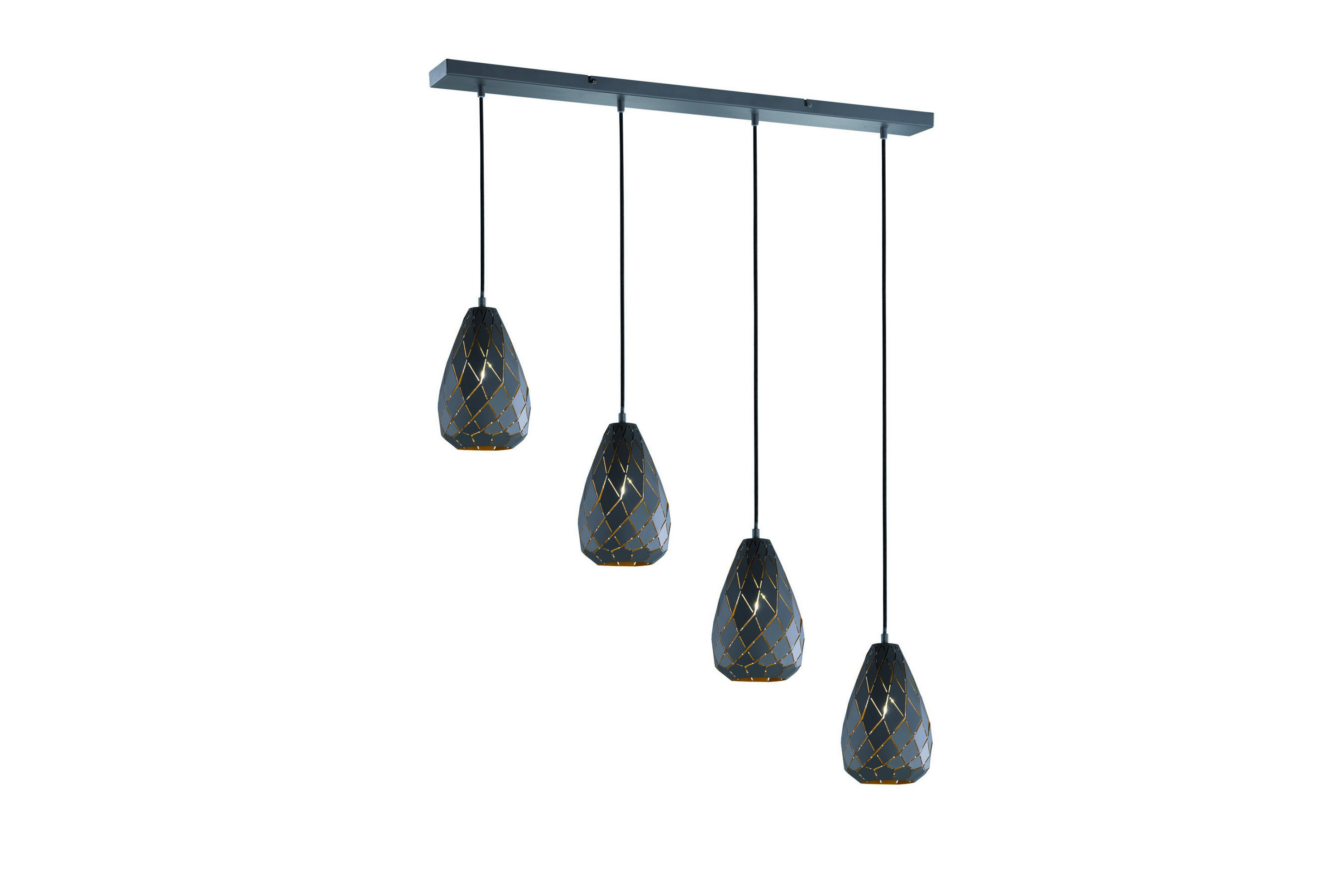 Trio Lighting Trio Lighting Onyx taklampa 4L E27 antracit/ guld Guld - Belysning & el - Trademax