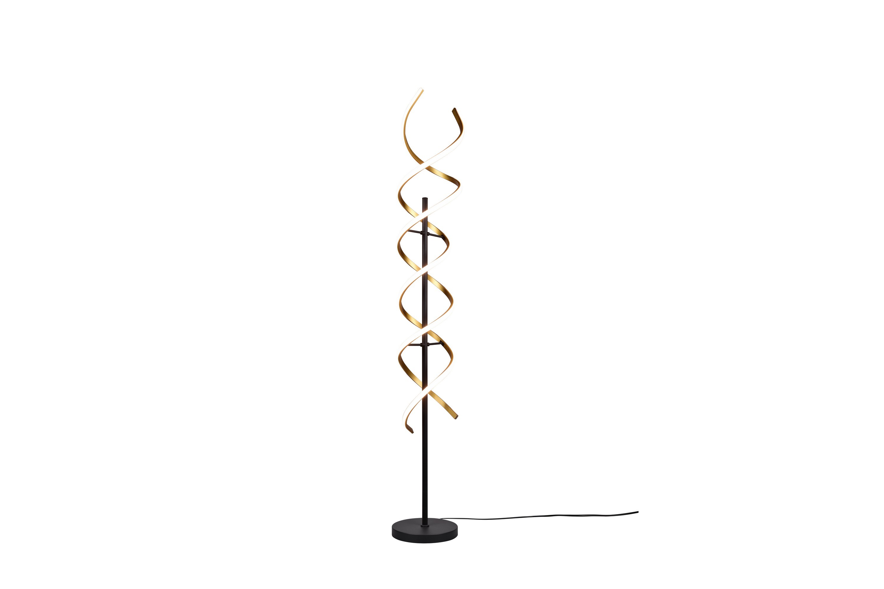 Trio Lighting Sequence LED Golvlampa mattmässing/ mattsvart Matt mässing/Matt svart - Belysning ...