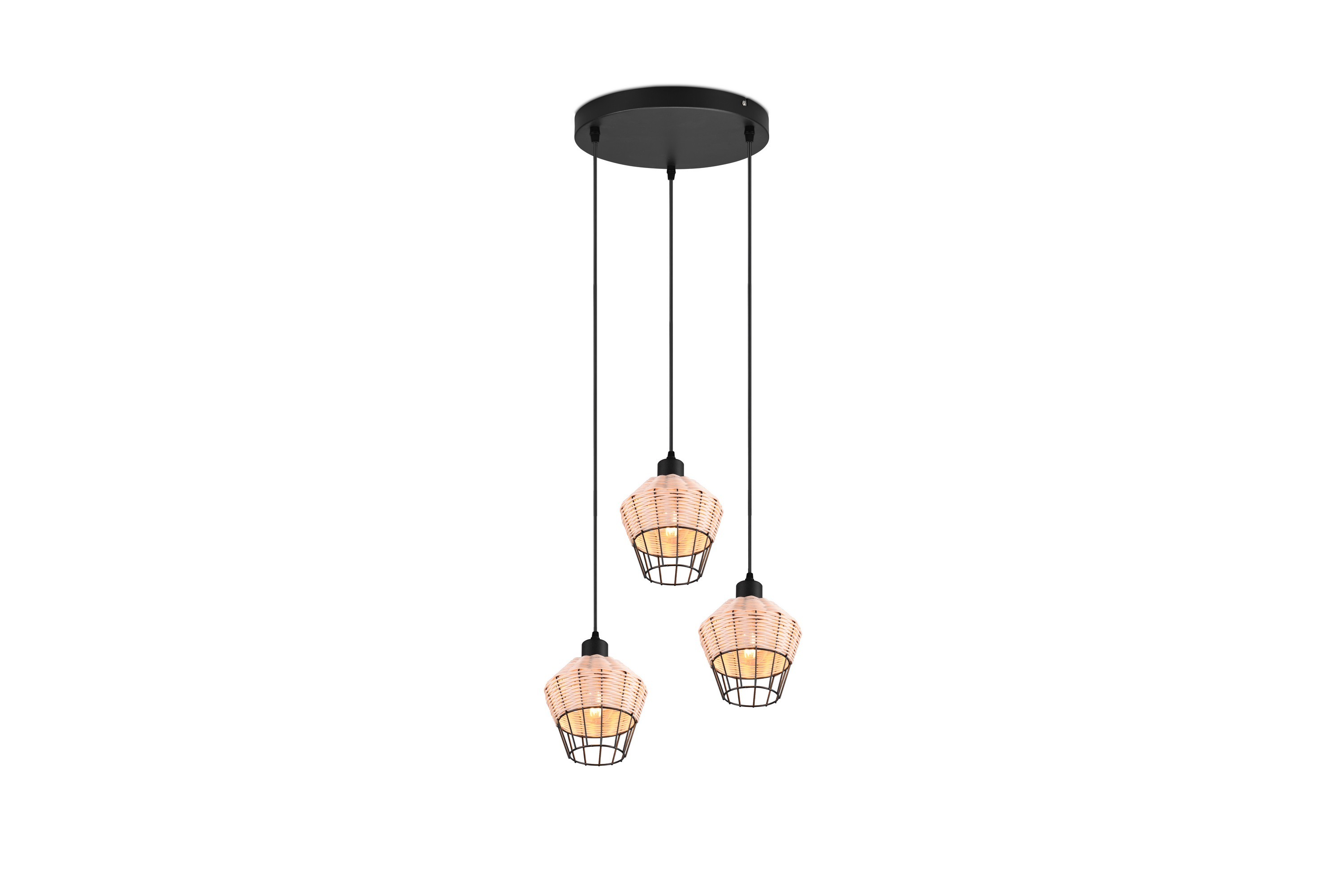Trio Lighting Borka taklampa 3L E27 rotting Rotting - Belysning | Chilli