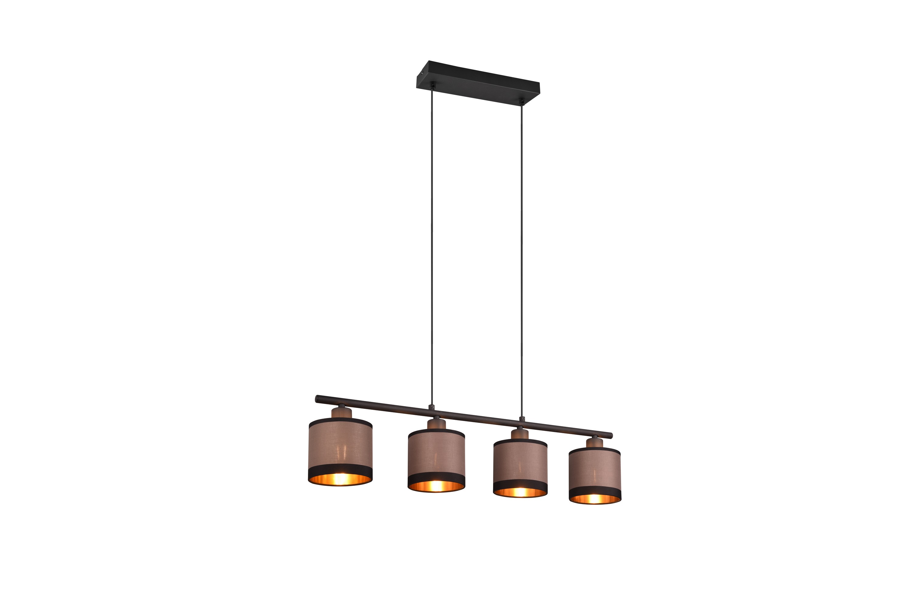Trio Lighting Davos taklampa 4L E14 mattsvart/ greige Matt svart/Greige - Belysning | Chilli