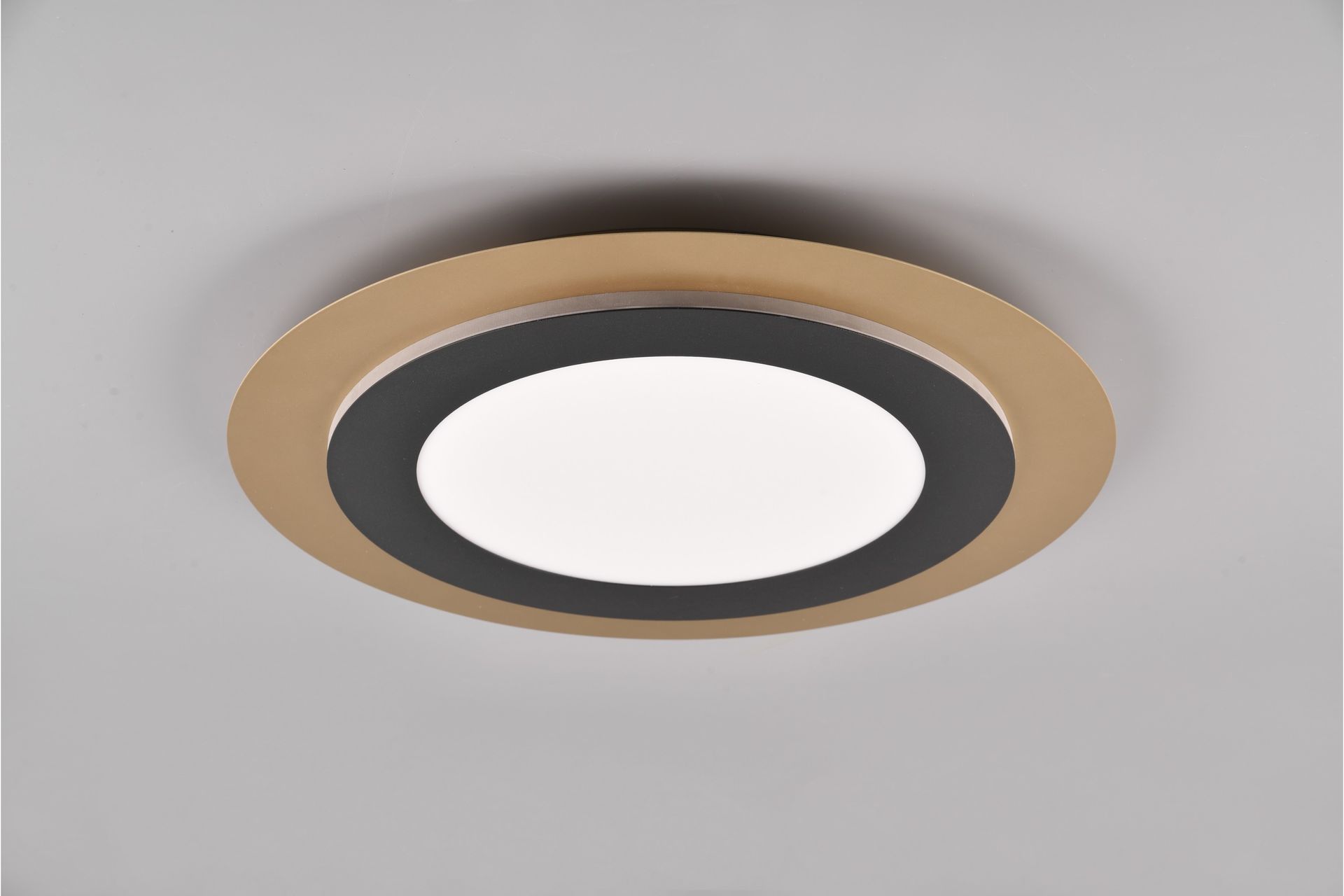 Trio Lighting Morgan LED plafond 45 cm mattsvart/ guld Matt svart/Guld ...