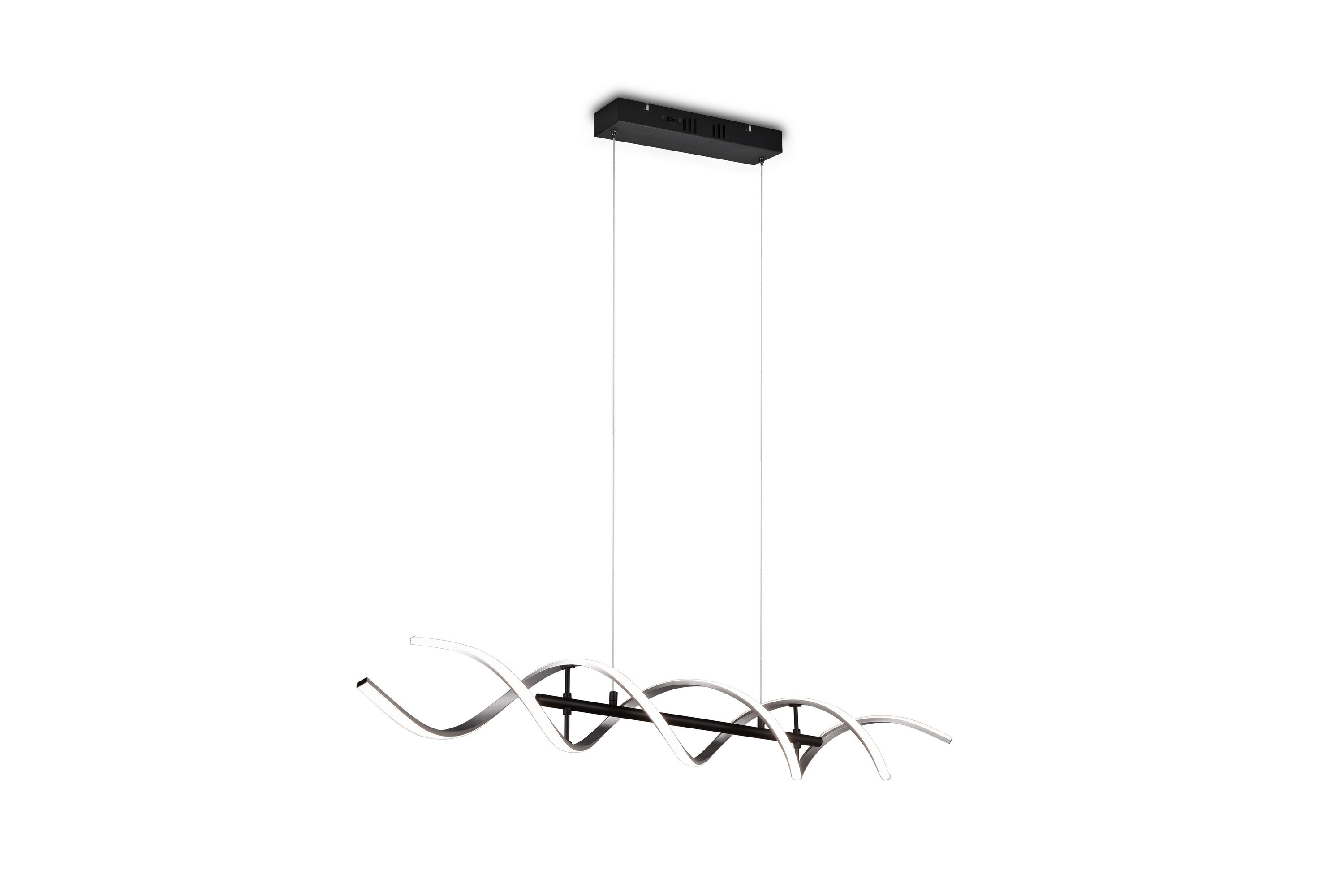 Trio Lighting Sequence LED taklampa borstad aluminium/ mattsvart Borstad aluminium/Matt svart ...