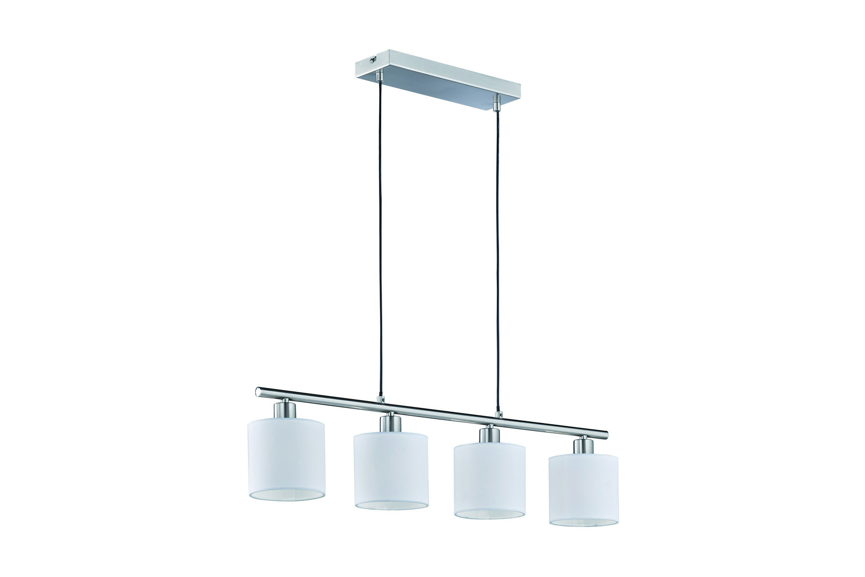 Trio Lighting Tommy taklampa 4L E14 borstad stål/ vit Borstad stål/Vit - Belysning | Chilli