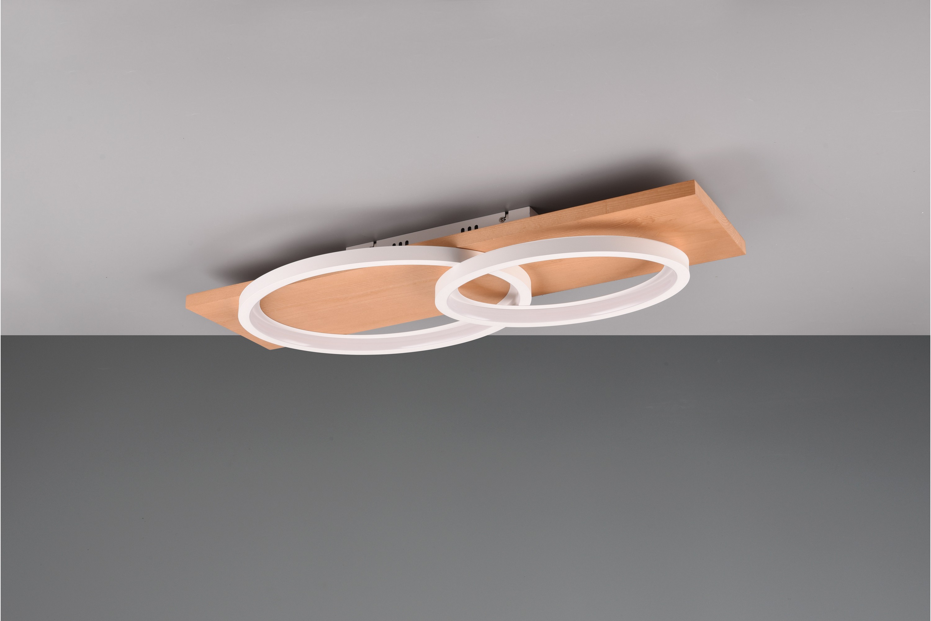 Trio Lighting Barca LED Plafond 2L mattsvart/ trä Matt svart - Belysning & el - Trademax