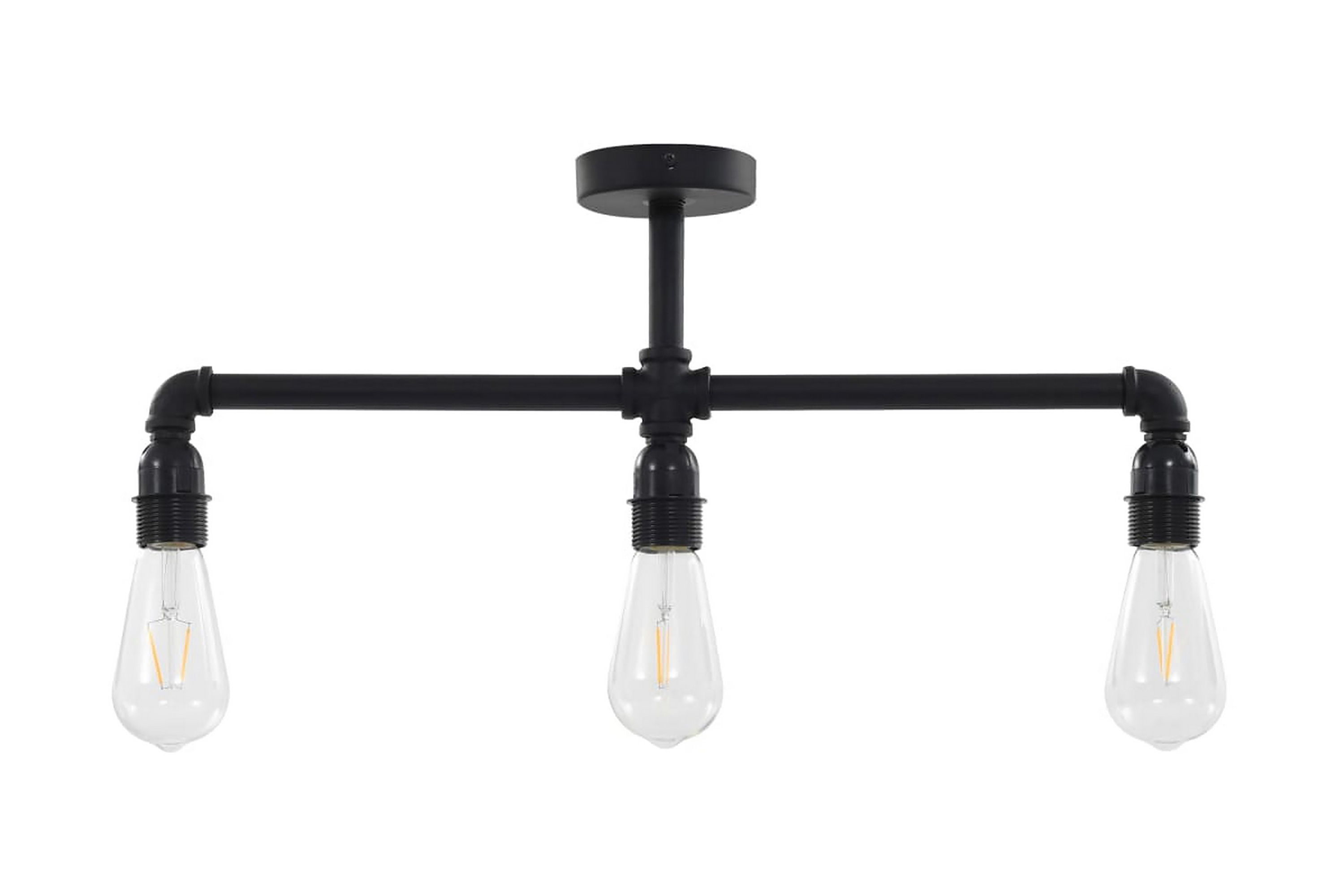 Be Basic Loftlampe 3 X E27-Pærer Sort Sort - Belysning | Trademax
