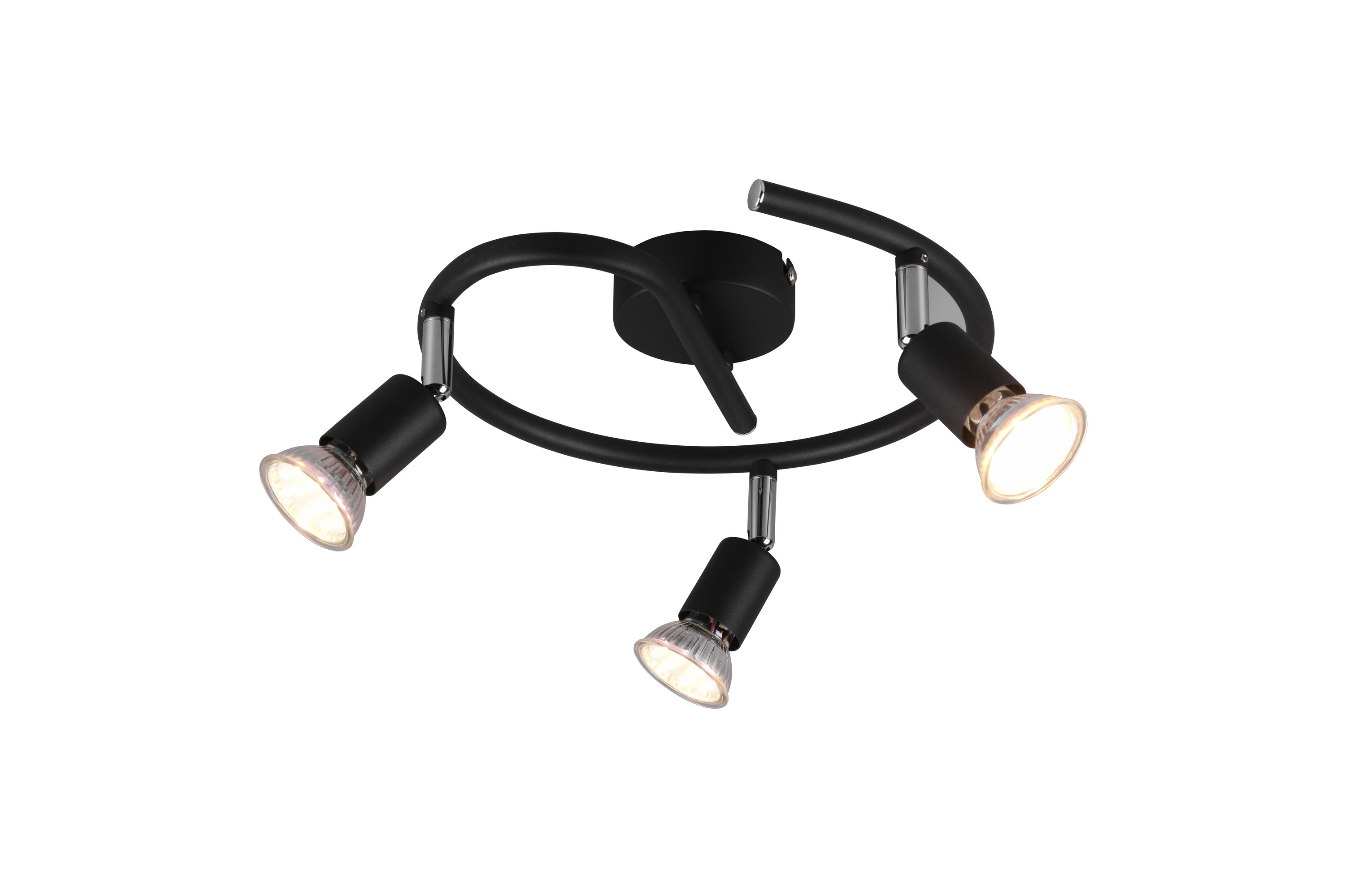 Trio Lighting Trio Lighting Paris spotlight 3L GU10 matt svart - Belysning - Trademax