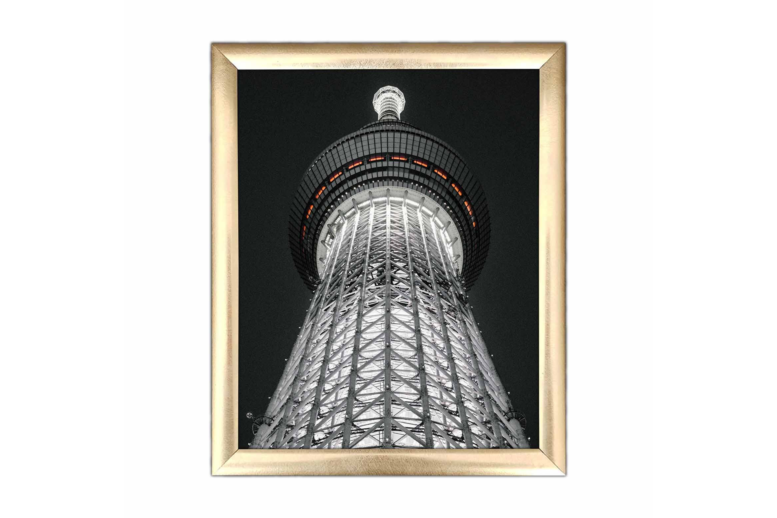 Billede Bygning med ramme flerfarvet 22,3x52,8 cm - Boligtilbehør ...