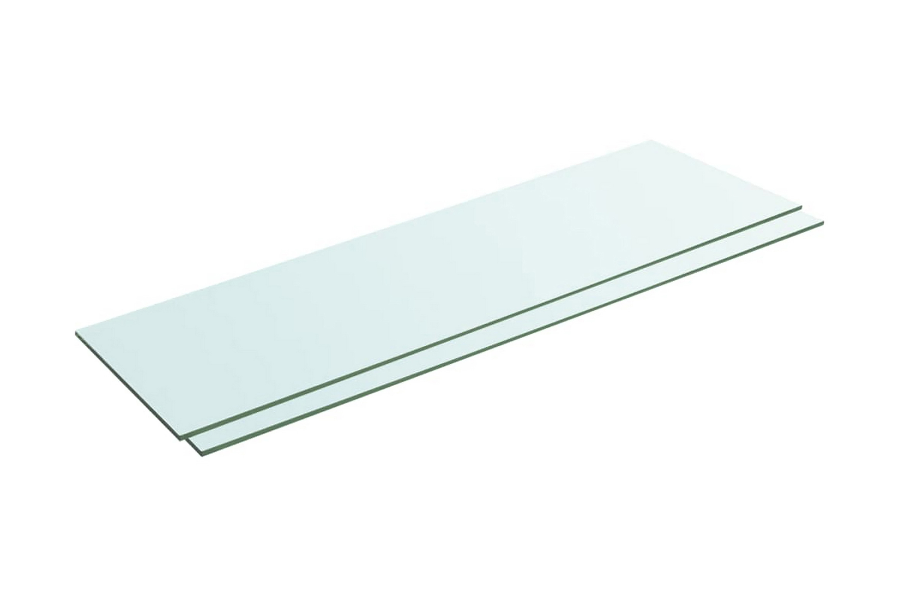 Be Basic Hyllplan 2 st glas genomskinligt 100x30 cm Transparent ...