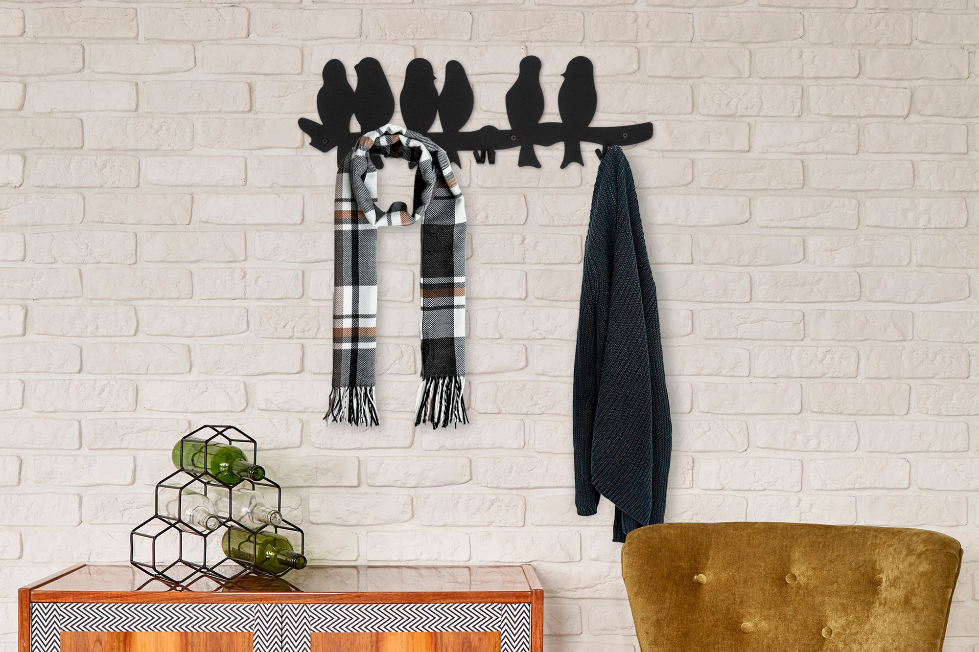 Manivka Klädkrokar Svart - Förvaring - Trademax