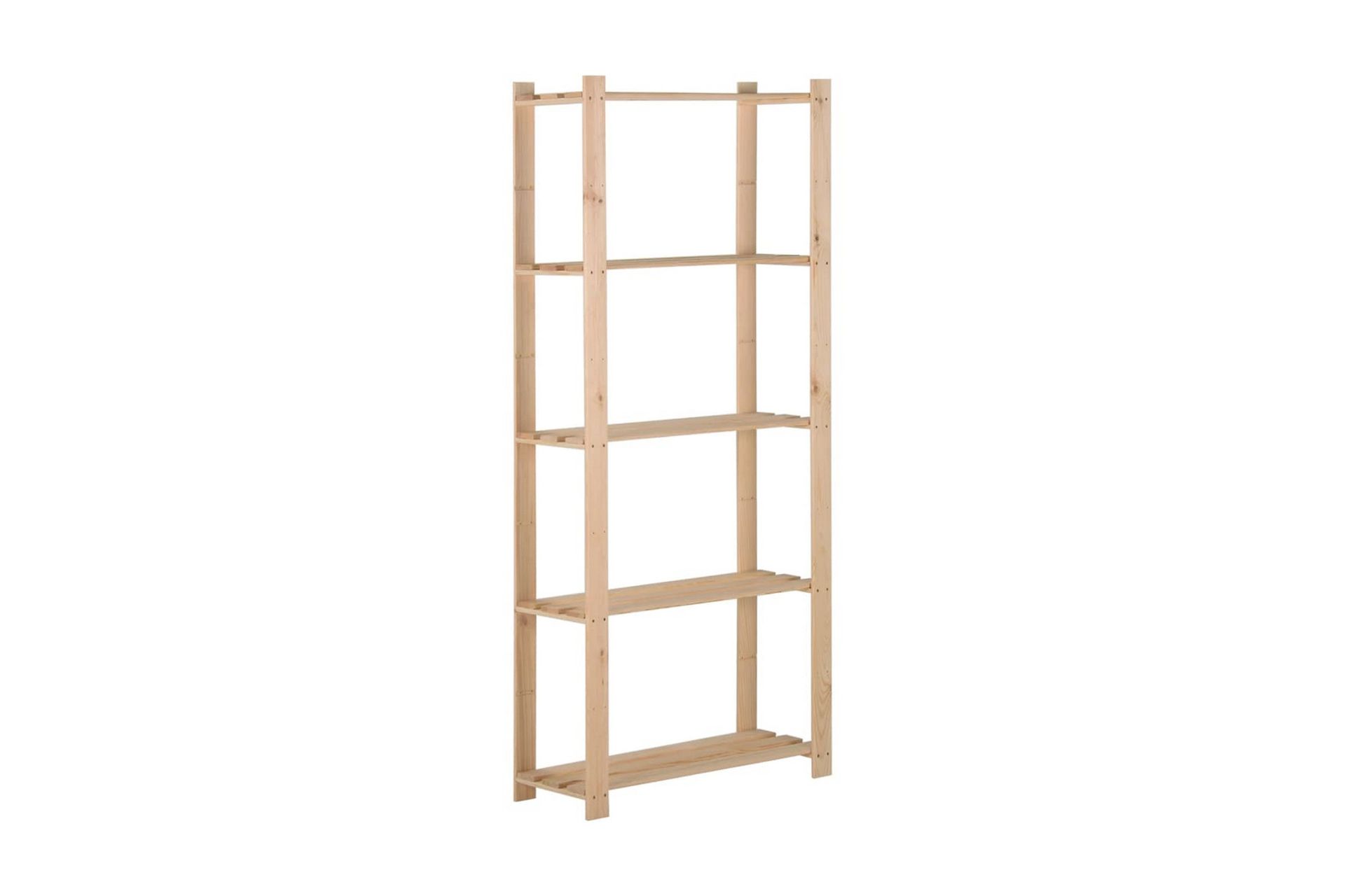 Lagerhylla 5 hyllplan 80x28,5x170 cm massiv furu - Förvaring - Furniturebox