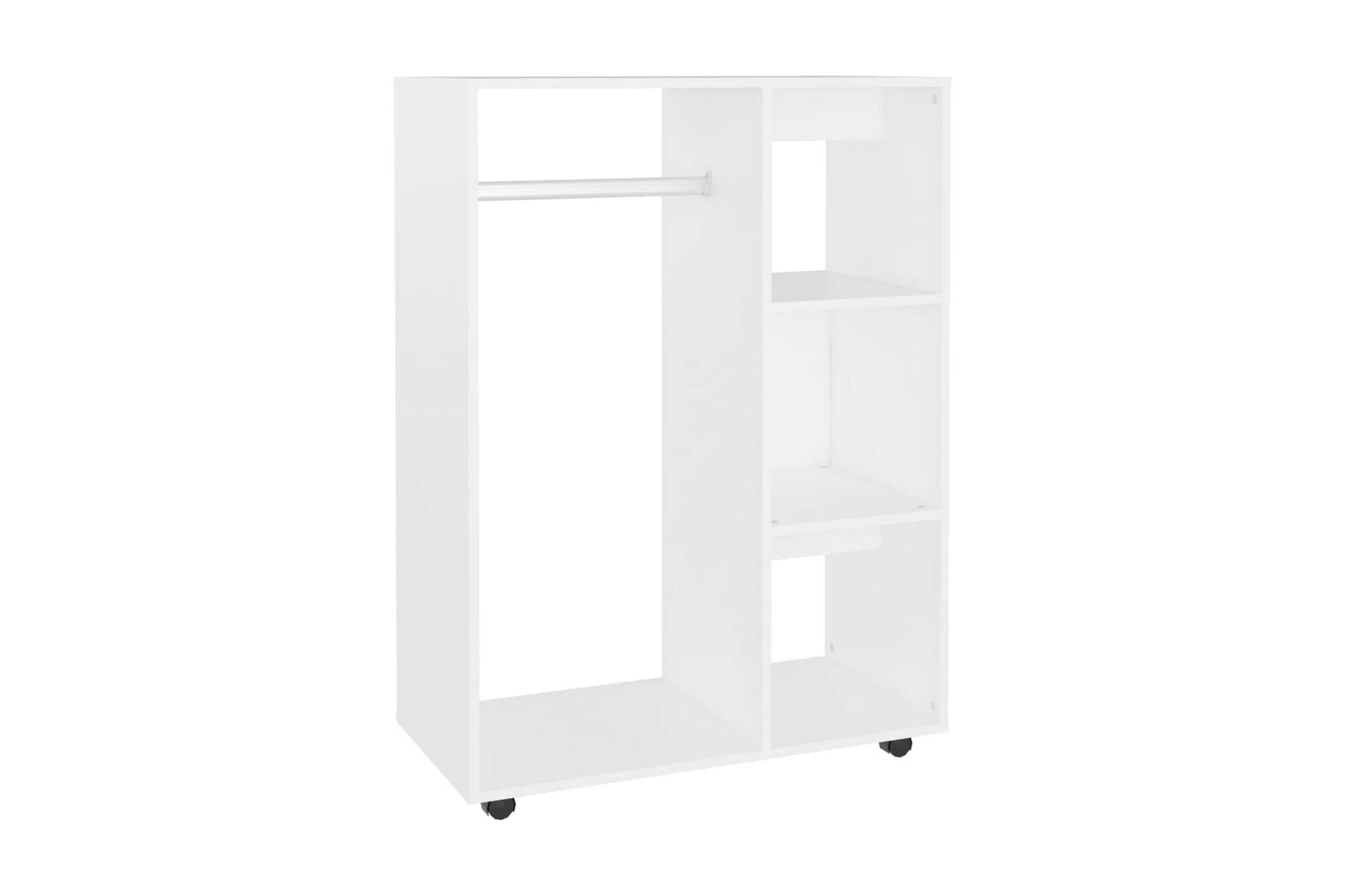 Garderob vit 80x40x110 cm spånskiva - Förvaring - Furniturebox
