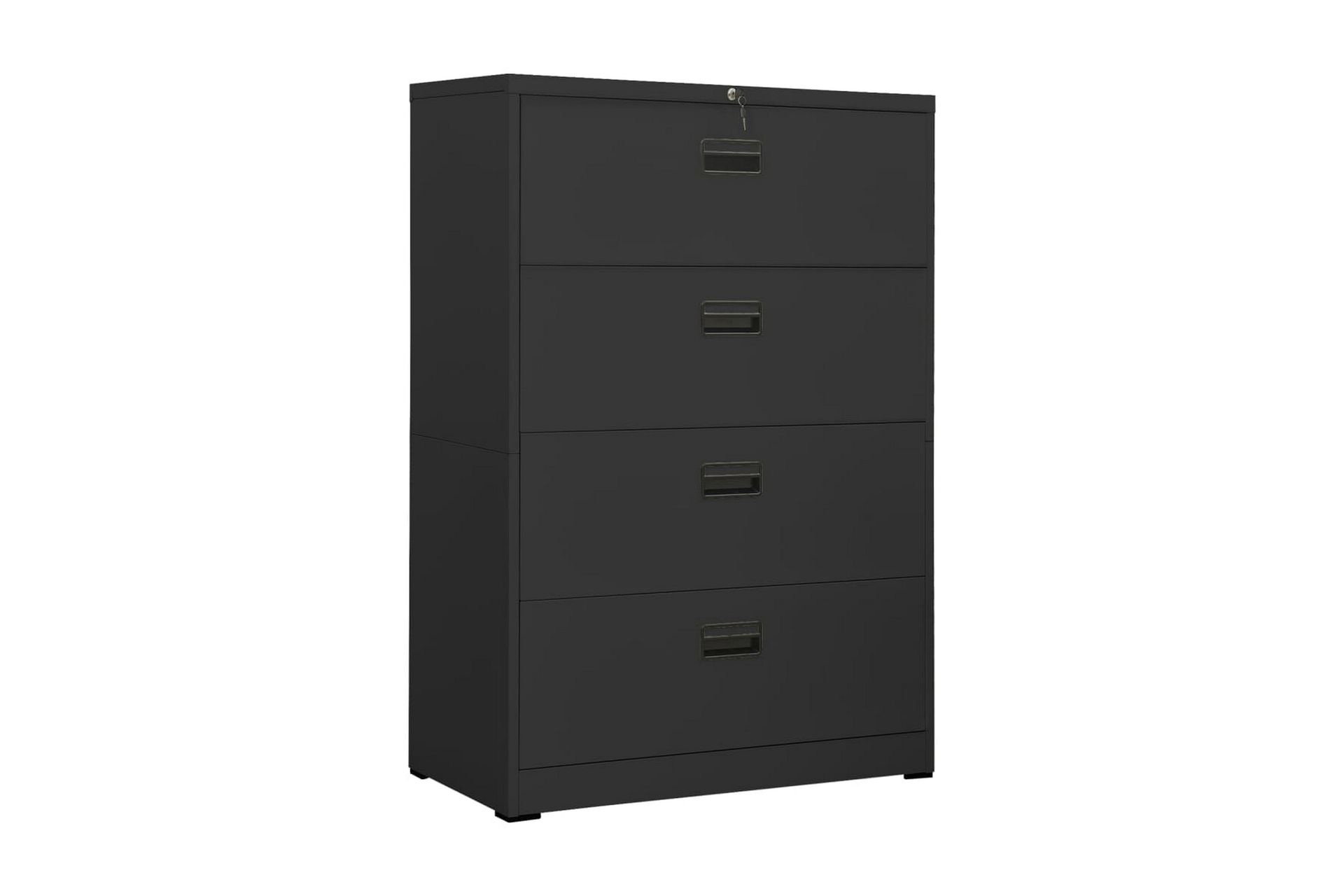 Dokumentskåp antracit 90x46x134 cm stål - Förvaring - Furniturebox