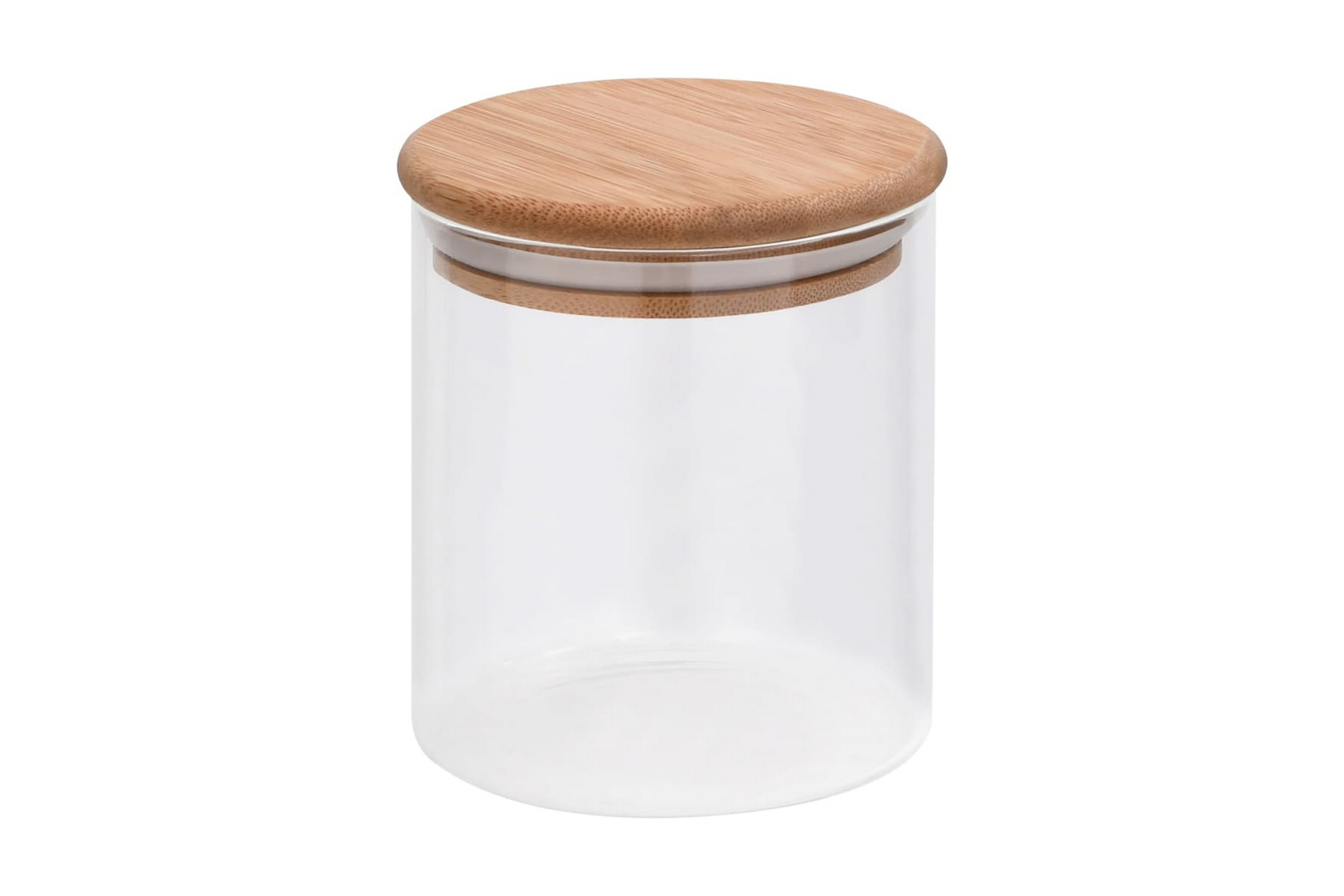 Förvaringsburkar i glas med bambulock 6 st 600 ml - Förvaring ...