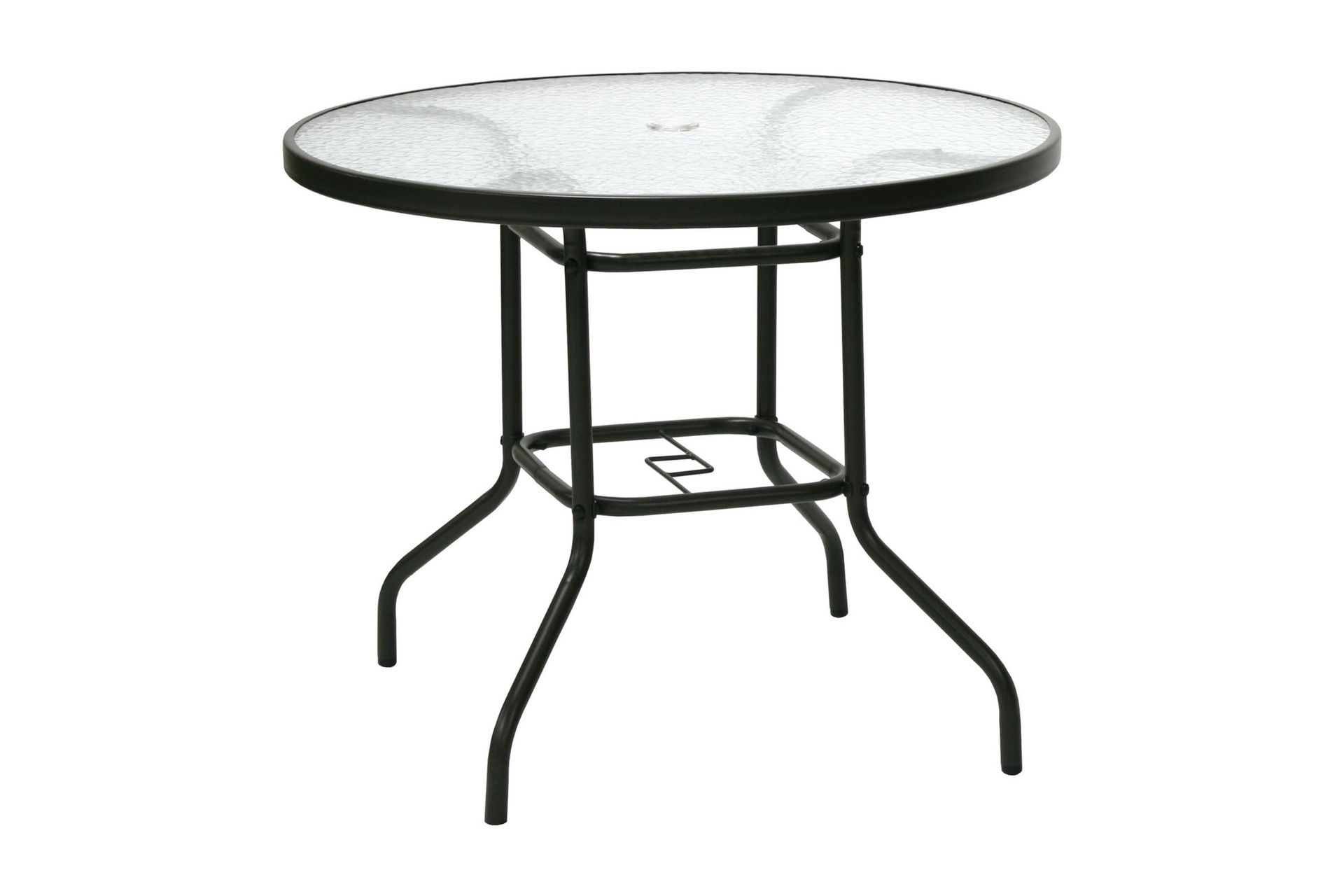 Bord DUBLIN D90xH71cm Transparent glass - Hagemøbler & utemiljø - Chilli