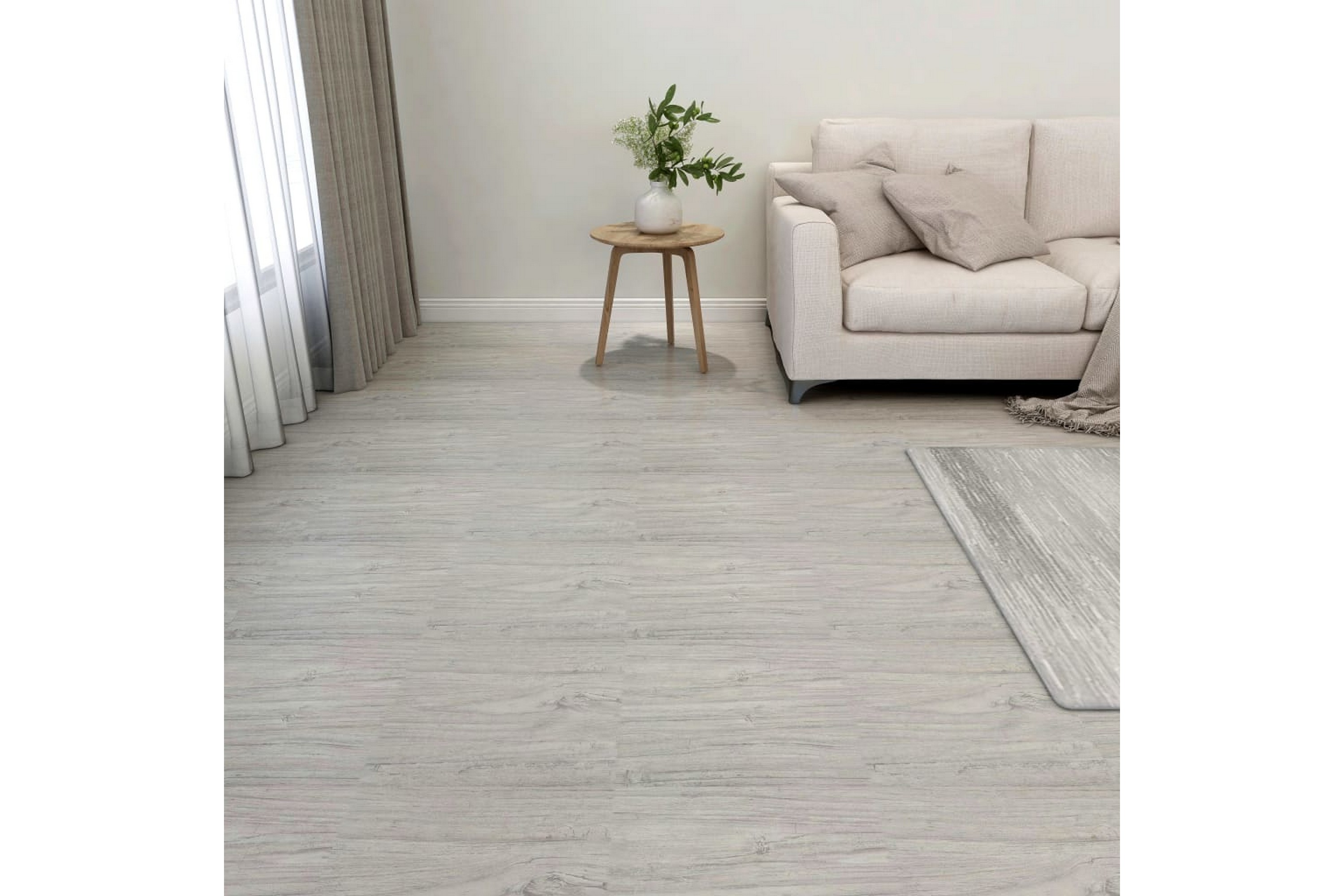 Be Basic Selvklebende gulvplanker 20 stk PVC 1,86 m² lysegrå Grå ...