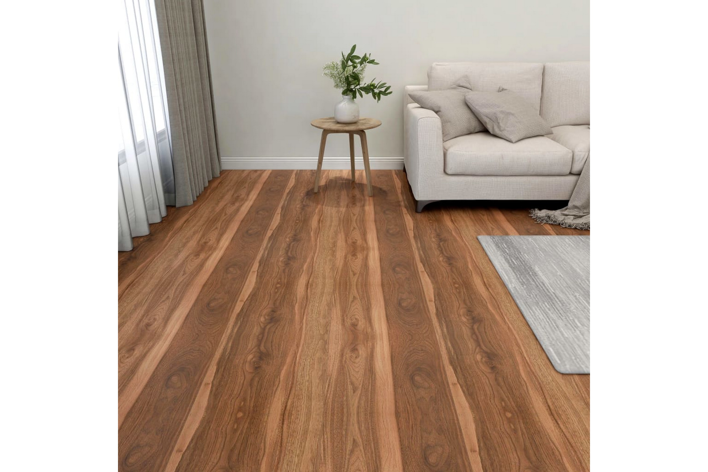 Be Basic Selvklebende gulvplanker 55 stk PVC 5,11 m² brun Brun ...