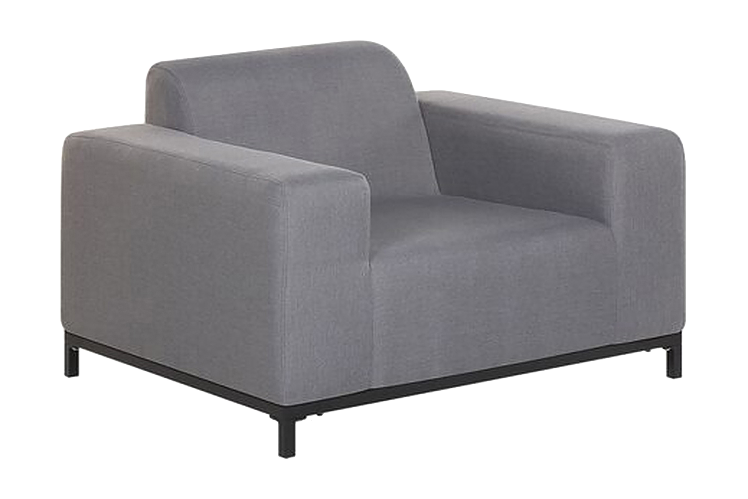 Hughen Lenestol 2-pk Grå / Svart - Hagemøbler - Trademax