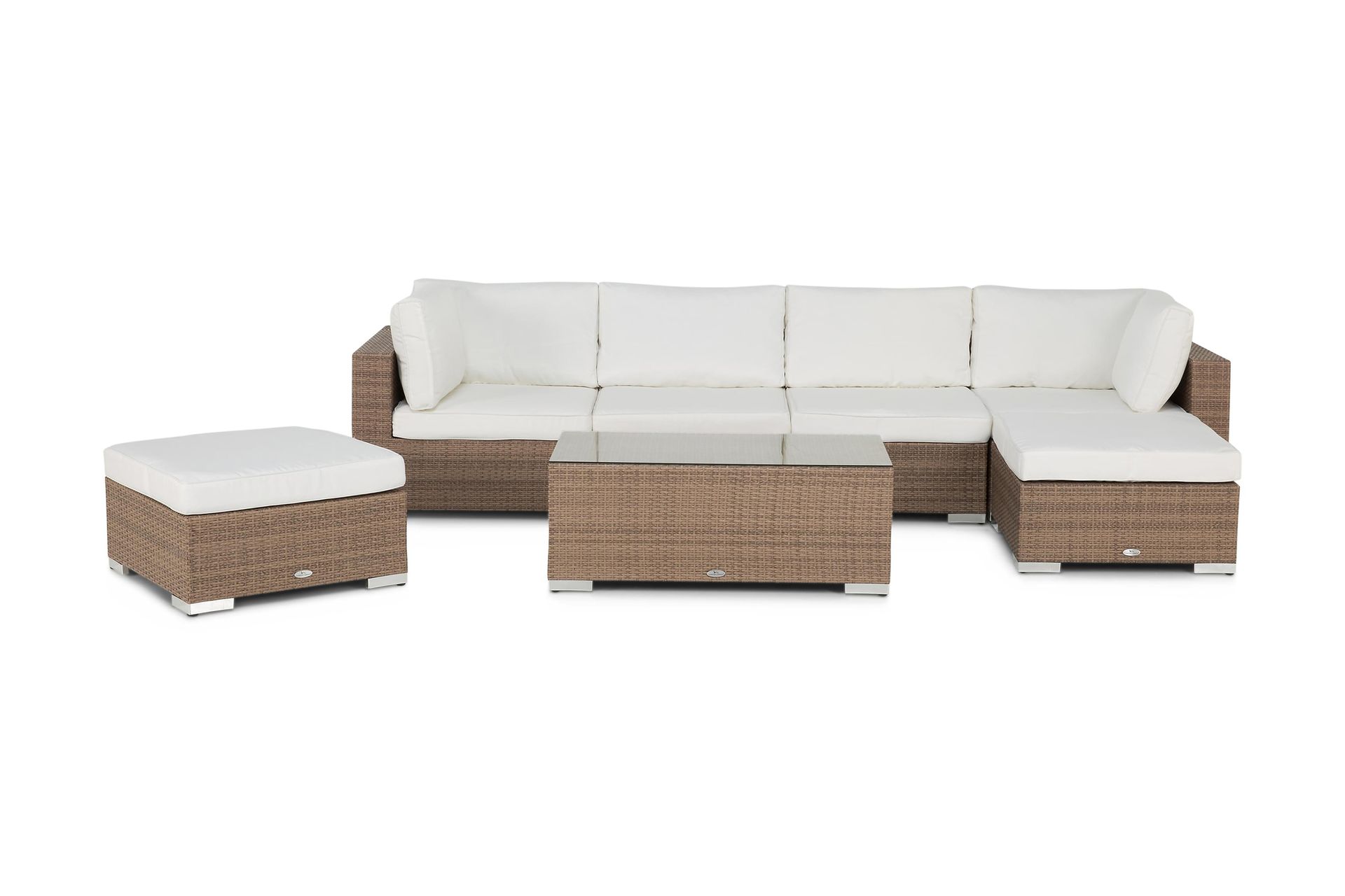 Comfort Garden Bahamas Loungegruppe 6 Pers. 1 Bord 2 Divan/Bord Sand ...