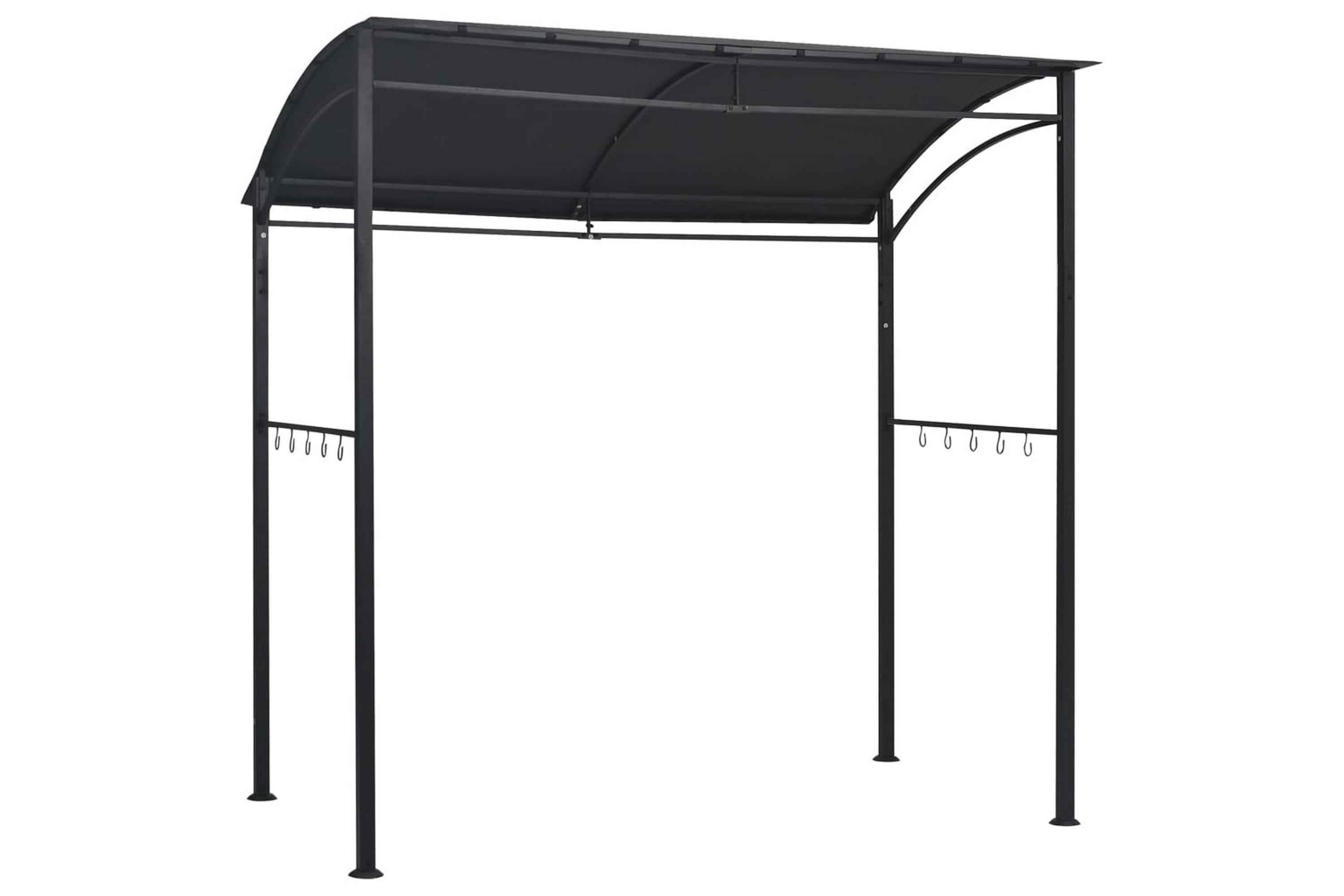Be Basic Paviljong til grilling 215x150x220 cm antrasitt stål Grå ...
