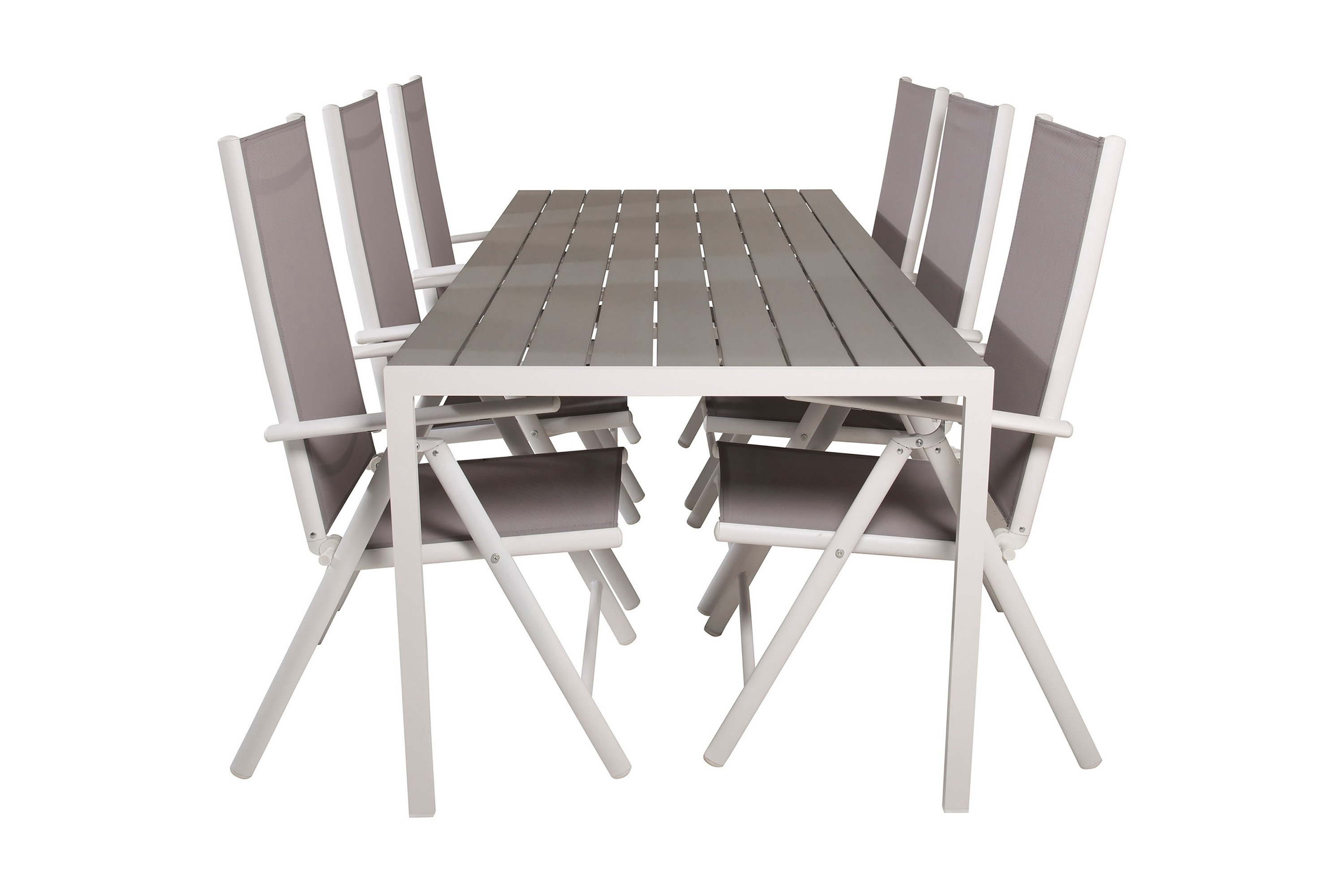 Comfort Garden Buitepos Spisebordssæt inkl 6 Positionsstole Nonwood ...