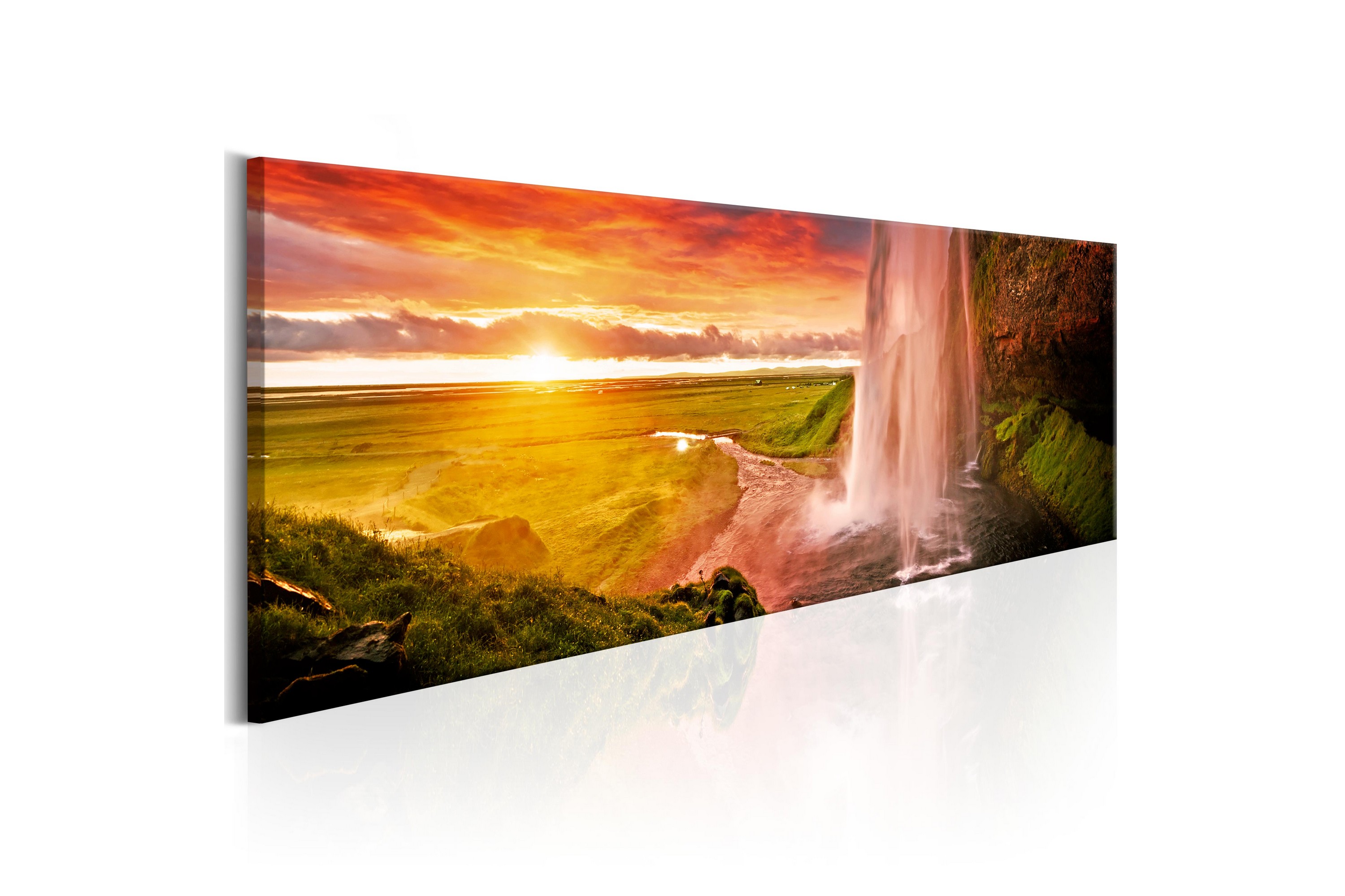 Tavla Seljalandsfoss Waterfall 120x40 Artgeist sp. z o. o. - Inredning ...