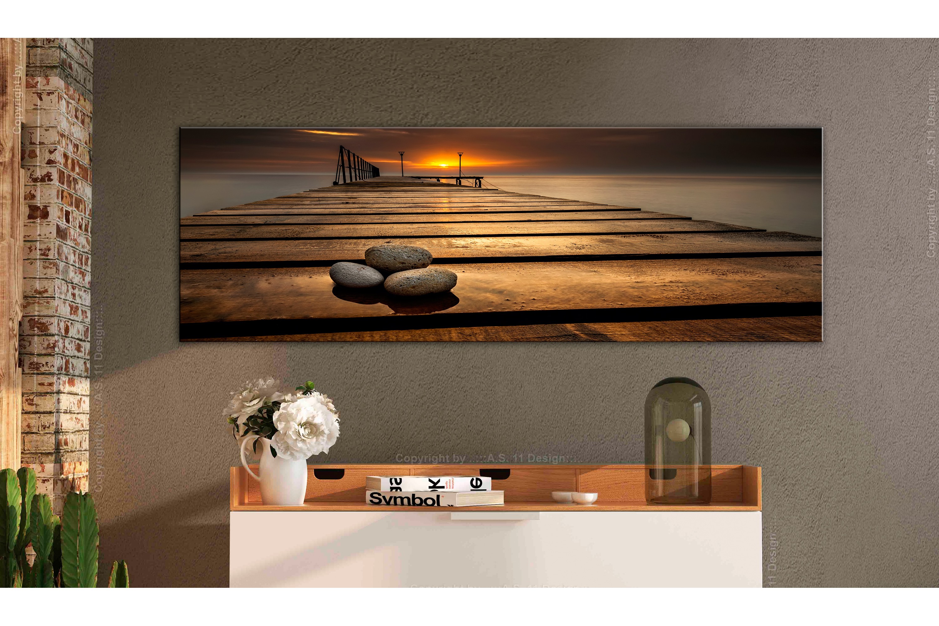 Tavla Stones on the Pier 150x50 Artgeist sp. z o. o. - Inredning - Trademax