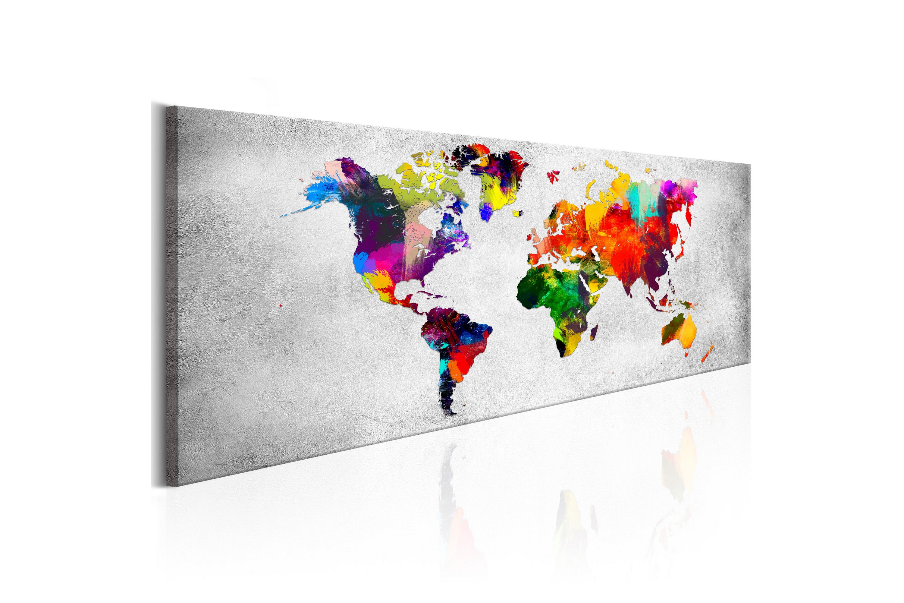 Tavla World Map: Coloured Revolution 120x40 Artgeist sp. z o. o ...