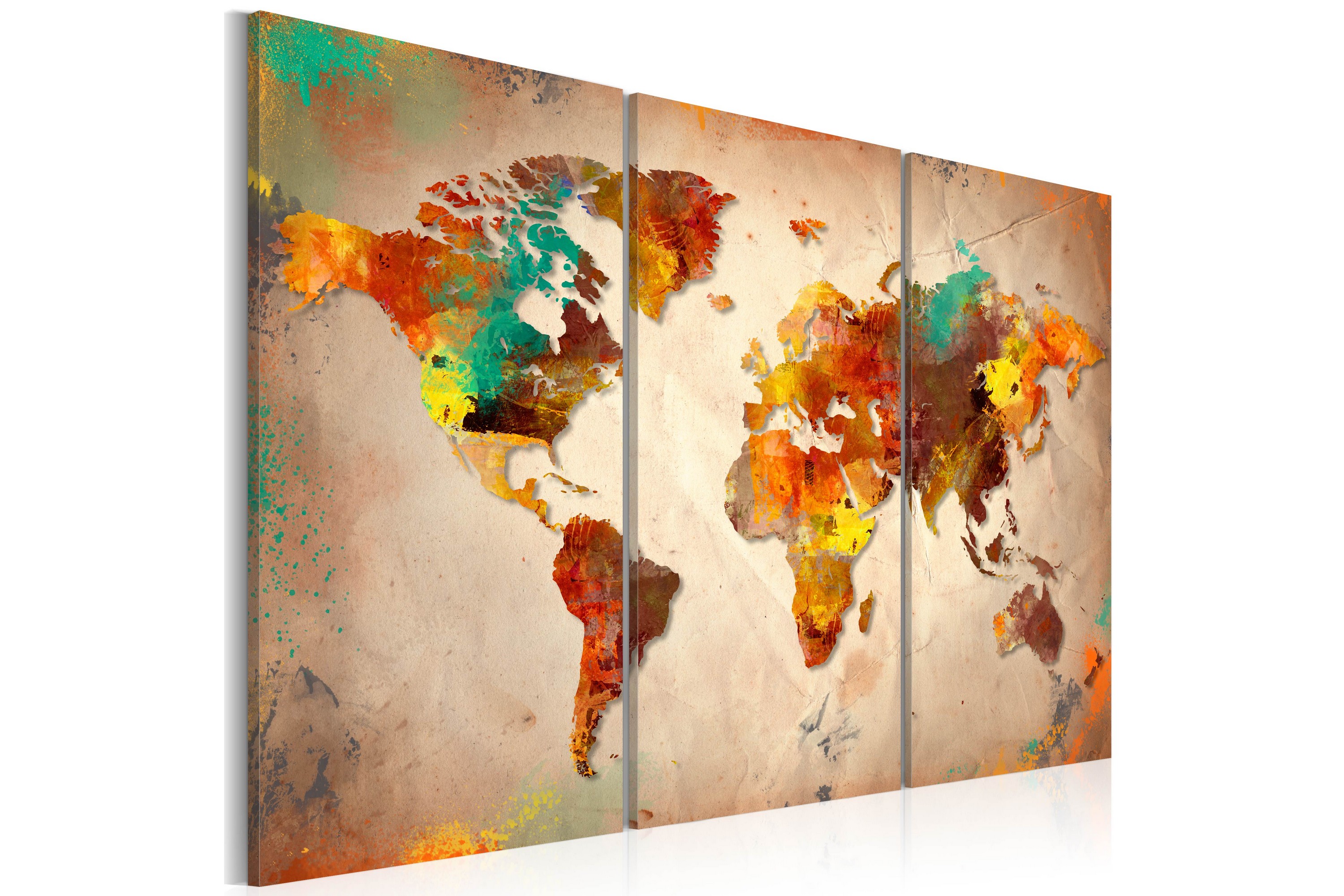 Tavla Painted World triptych 90x60 Artgeist sp. z o. o. - Inredning ...