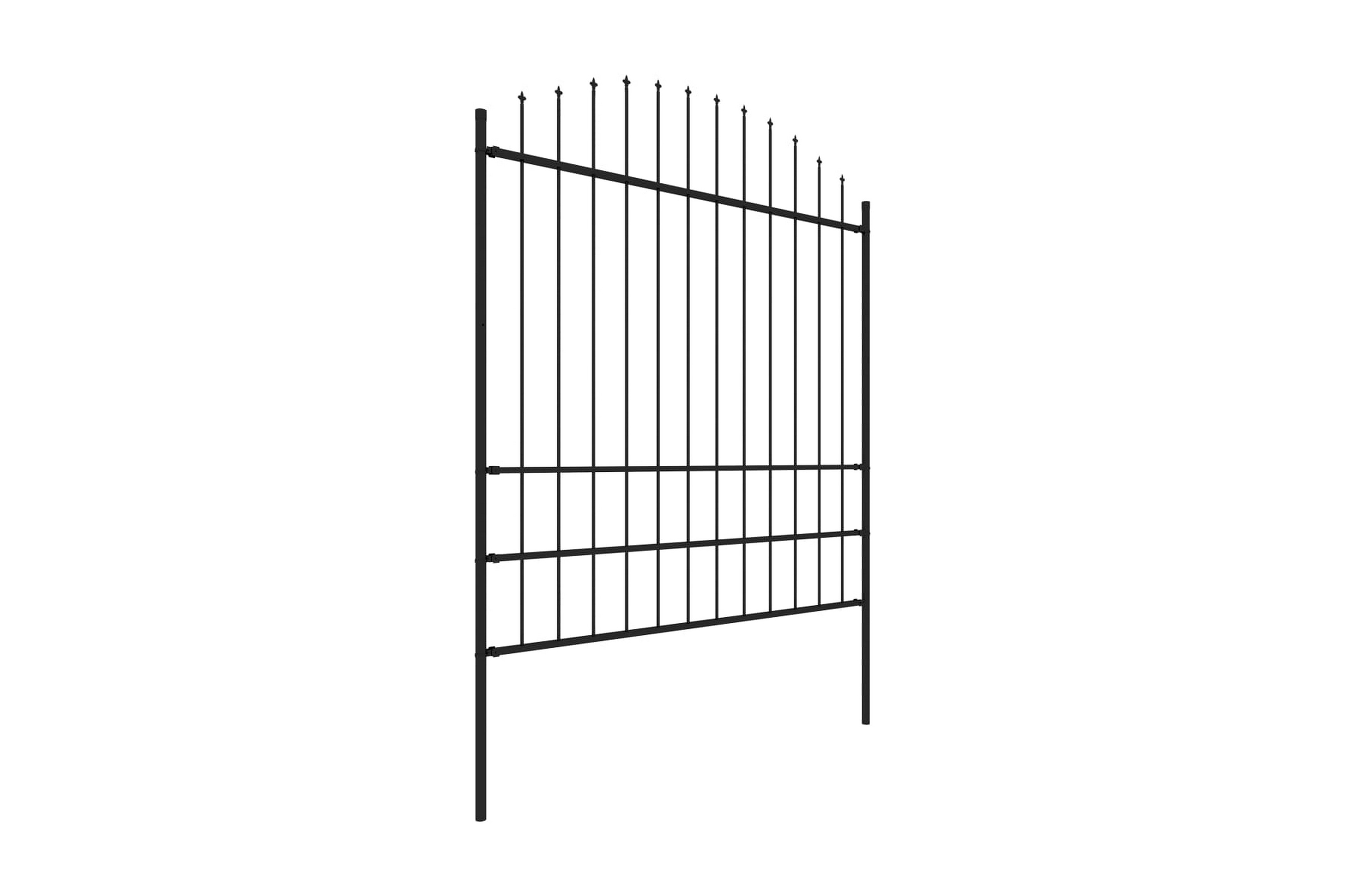 Be Basic Hagegjerde med spydtopp stål (1,75-2)x8,5 m svart - Hus ...
