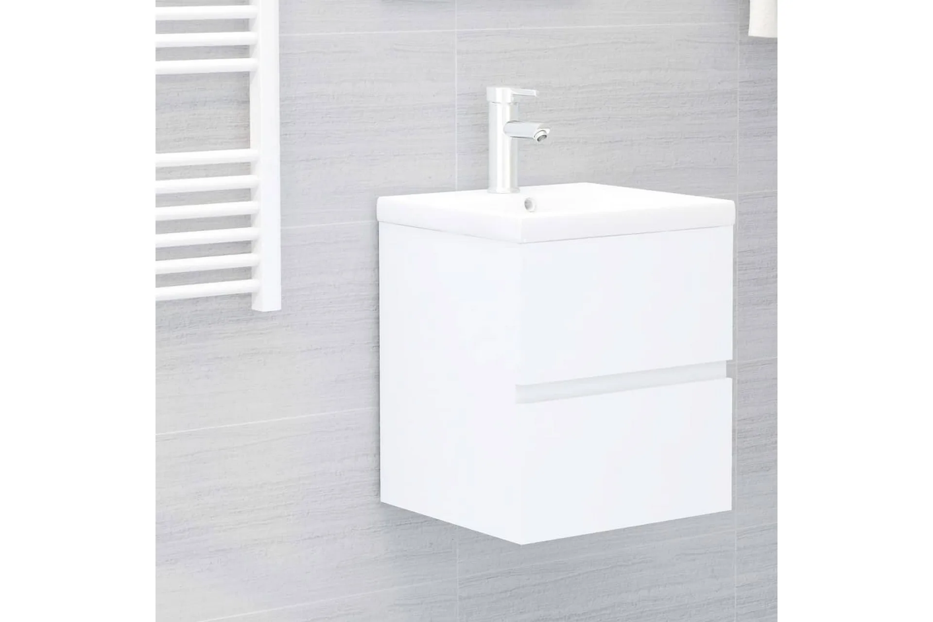 Be Basic Servantskap med innebygd vask hvit sponplate Hvit - Hus ...