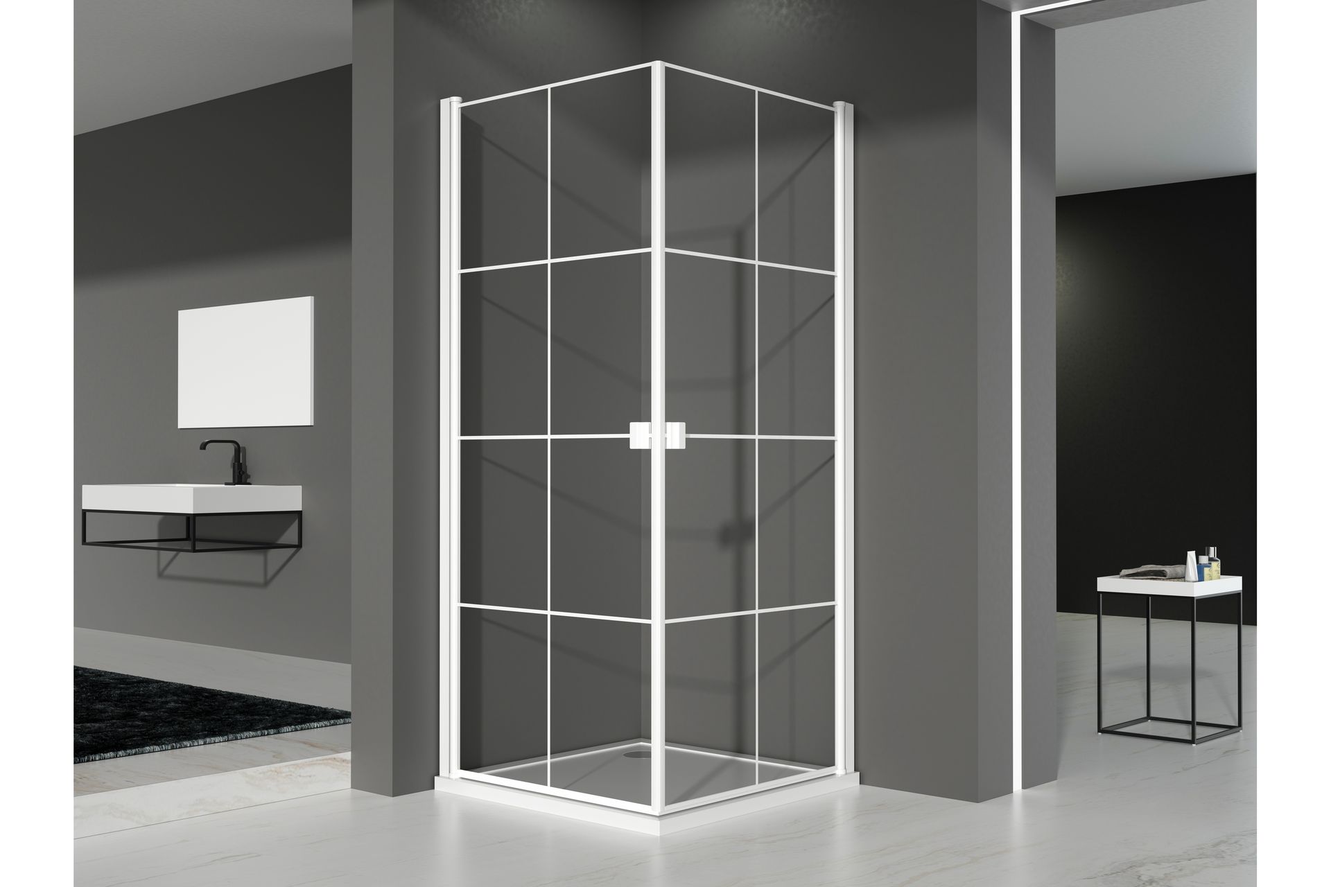 Rosinedal Dusjvegg 90x200 cm Hvit - Hus & oppussing - Trademax