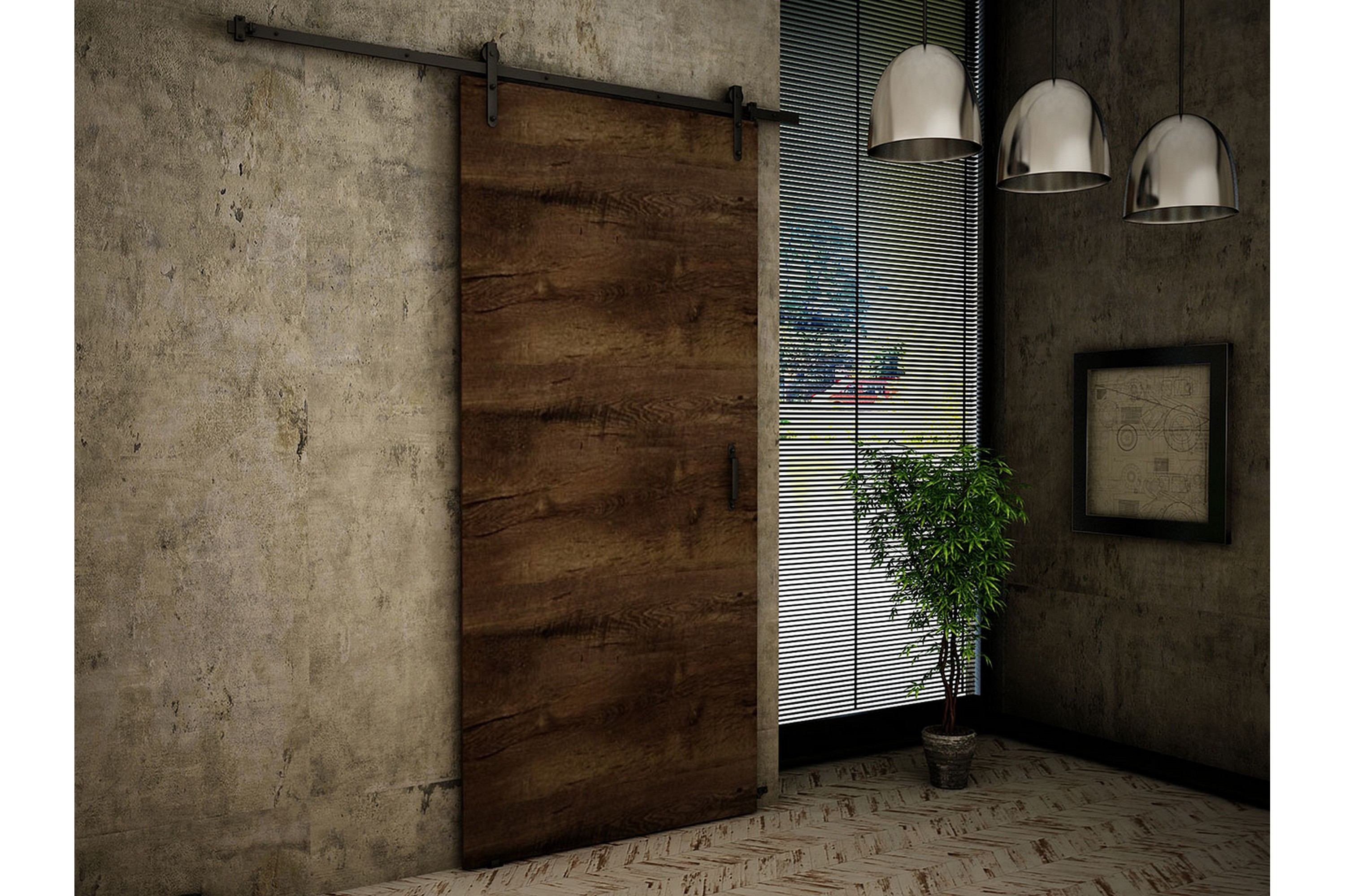 Retro Dörr 200x86x219 cm Brun/Vit - Hus & renovering - Trademax