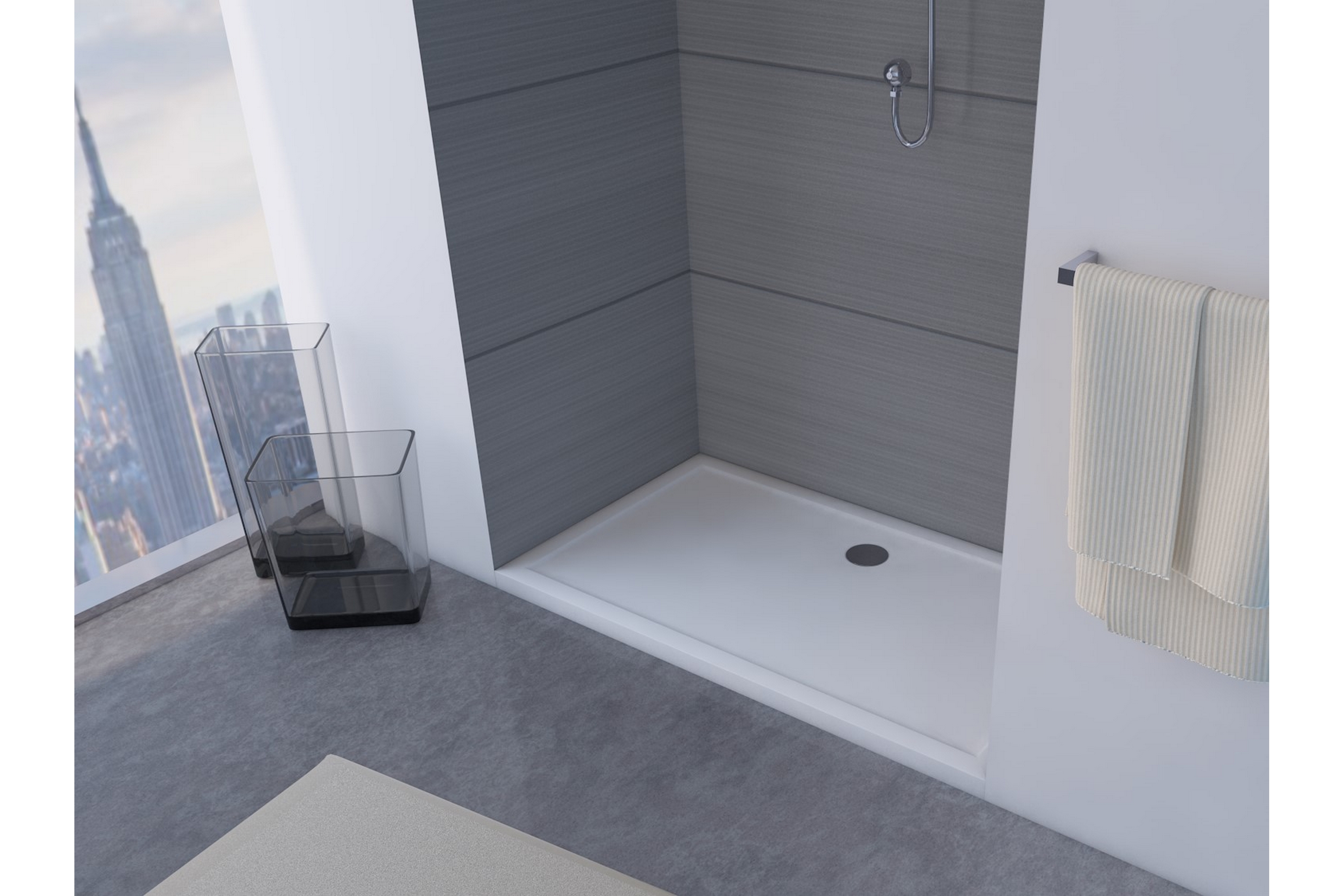 Gyttorp Duschkar 80x140 cm Vit - Hus & renovering - Trademax