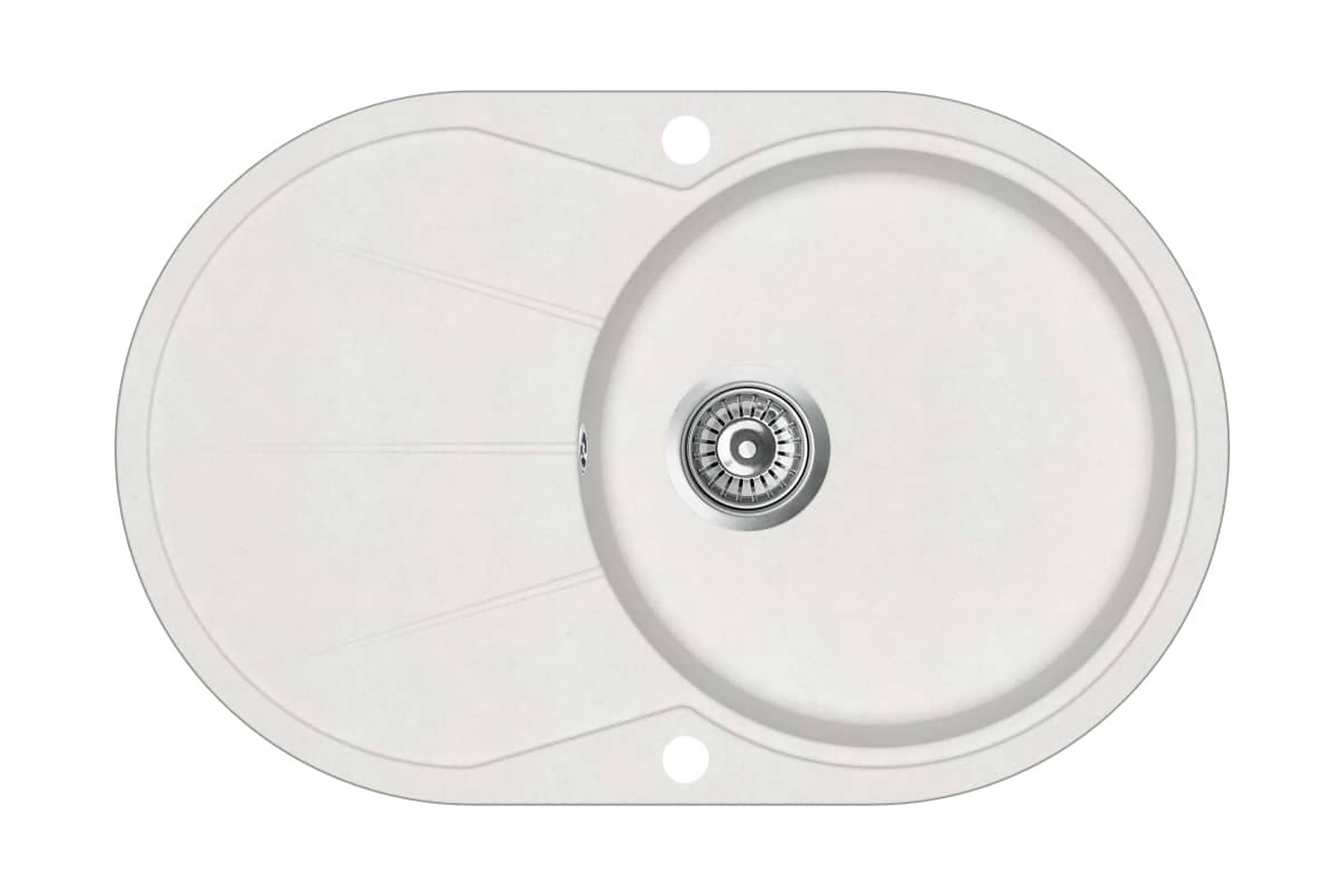 Be Basic Diskho granit enkel oval vit Vit - Hus & renovering - Trademax