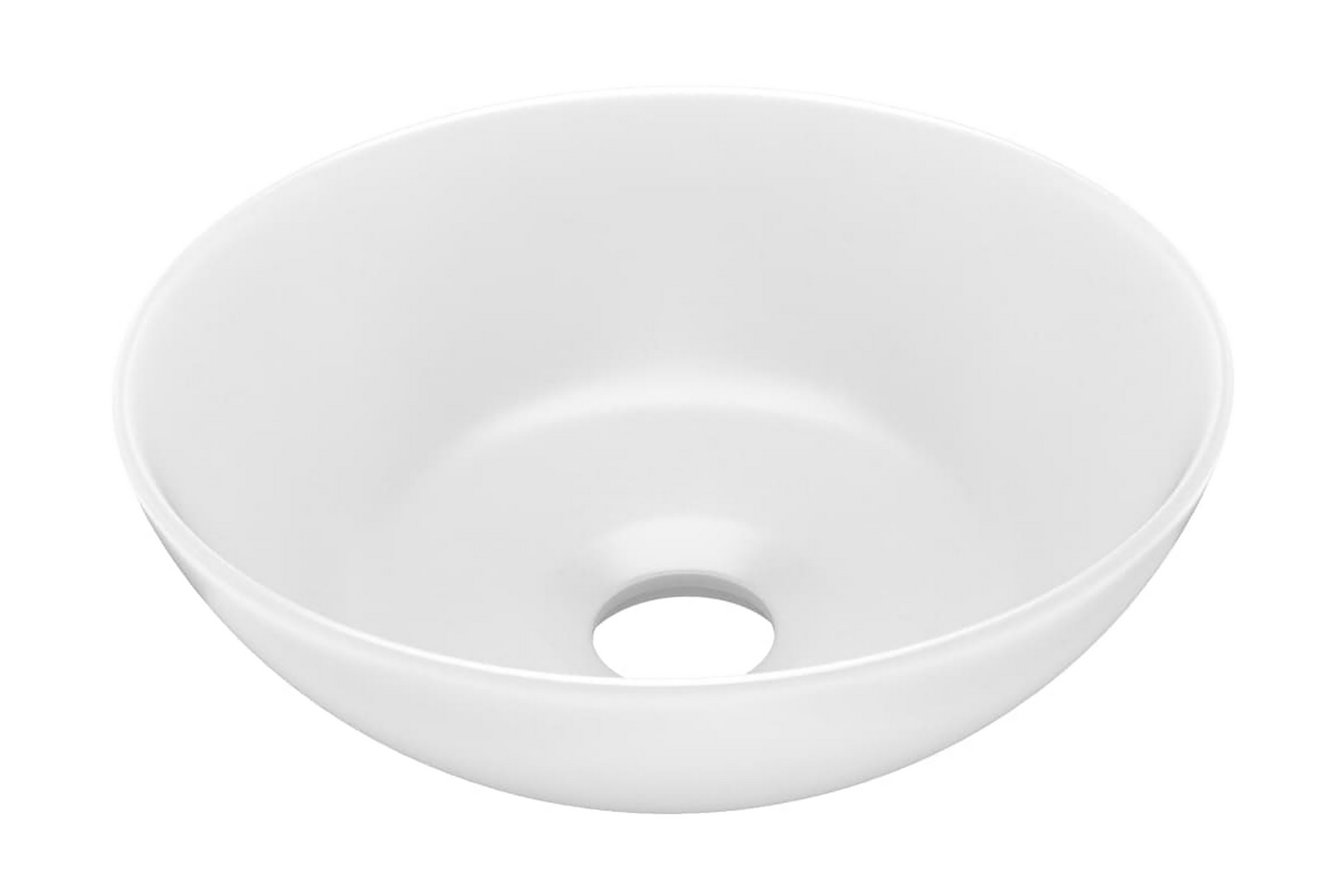 Be Basic Handfat keramik matt vit rund Vit - Hus & renovering - Trademax