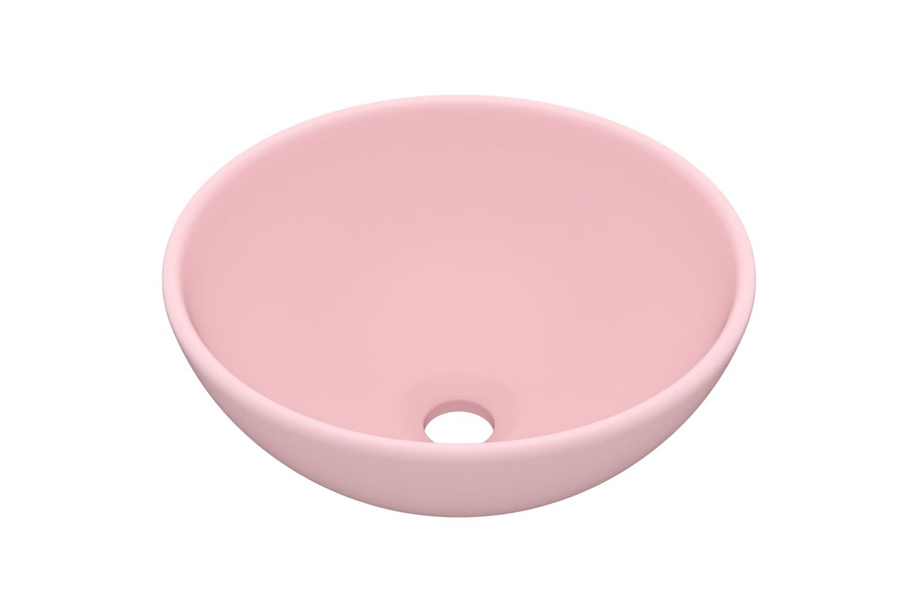 Lyxigt runt handfat matt rosa 32,5x14 cm keramik - Enkelhandfat ...