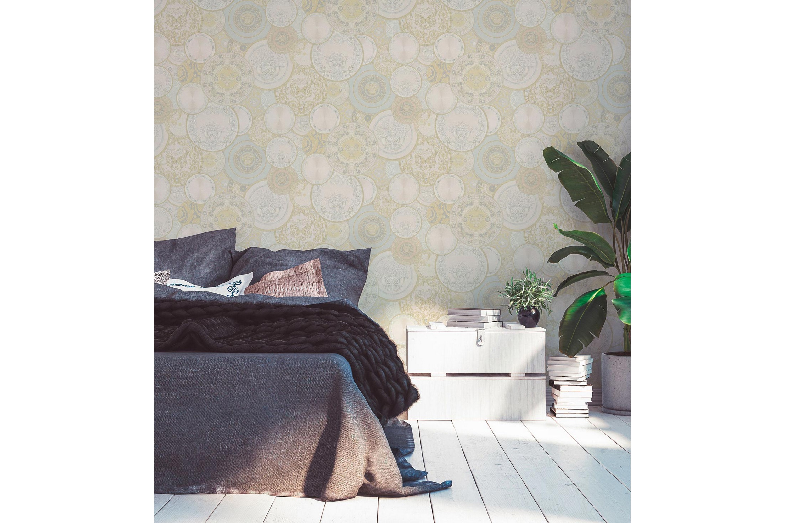 AS Creation Mönstrad Tapet Les Etoiles de la Mer Versace AS Creation ...