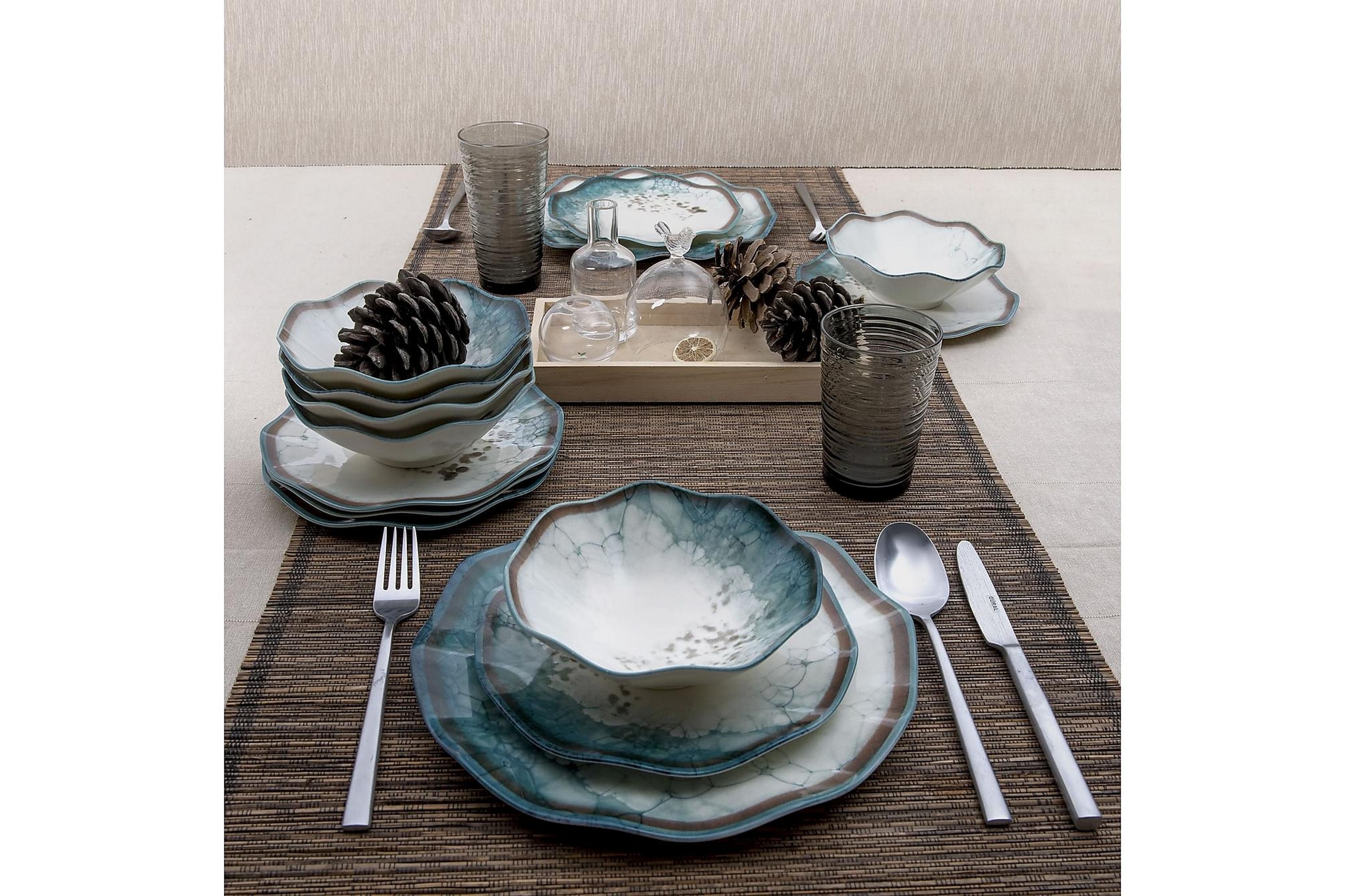 Subatan Tallriksset 24 Delar Porslin/Flerfärgad - Hushåll - Trademax