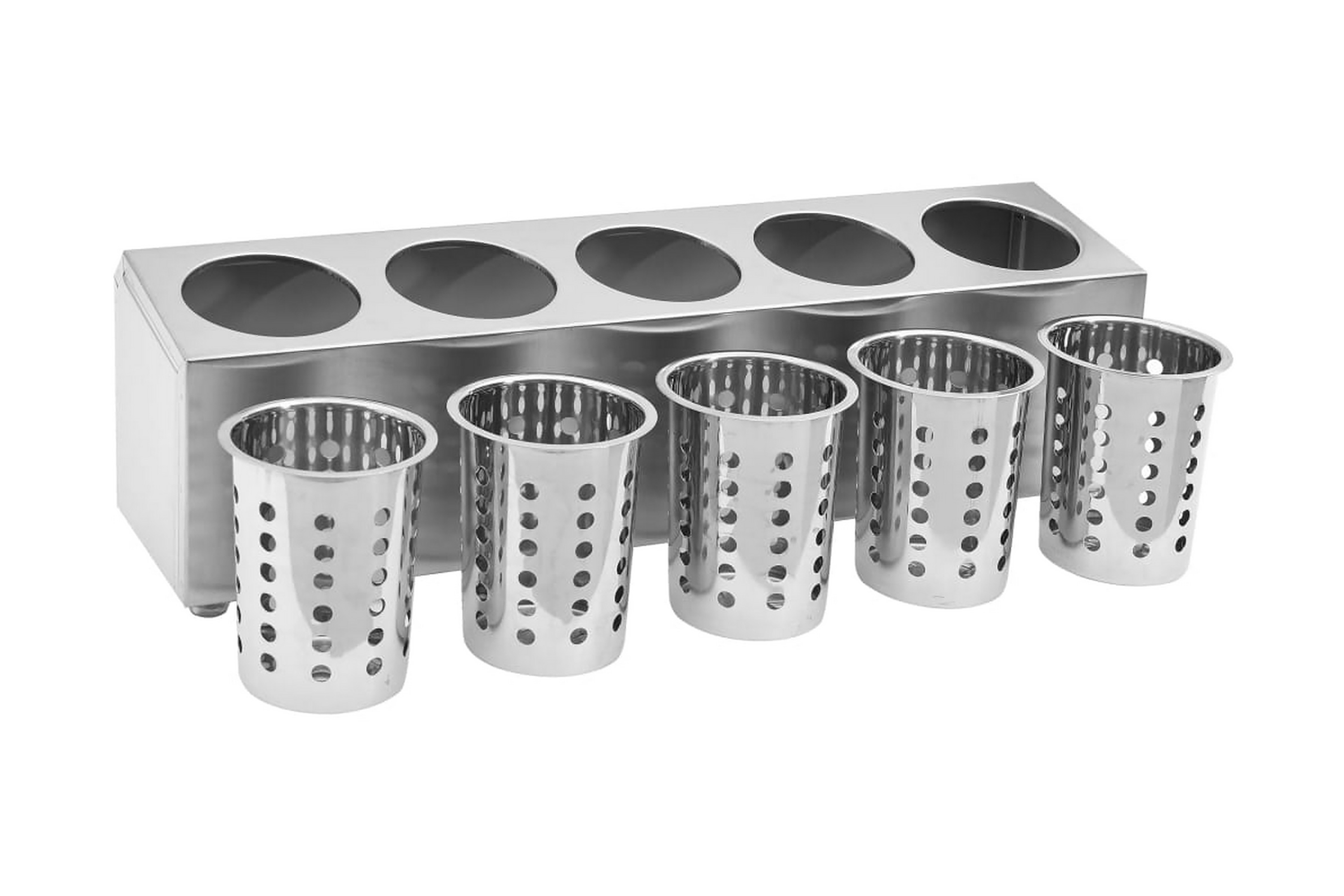 Bestikkholder 5 rister rektangulær rustfritt stål - Husholdning - Trademax