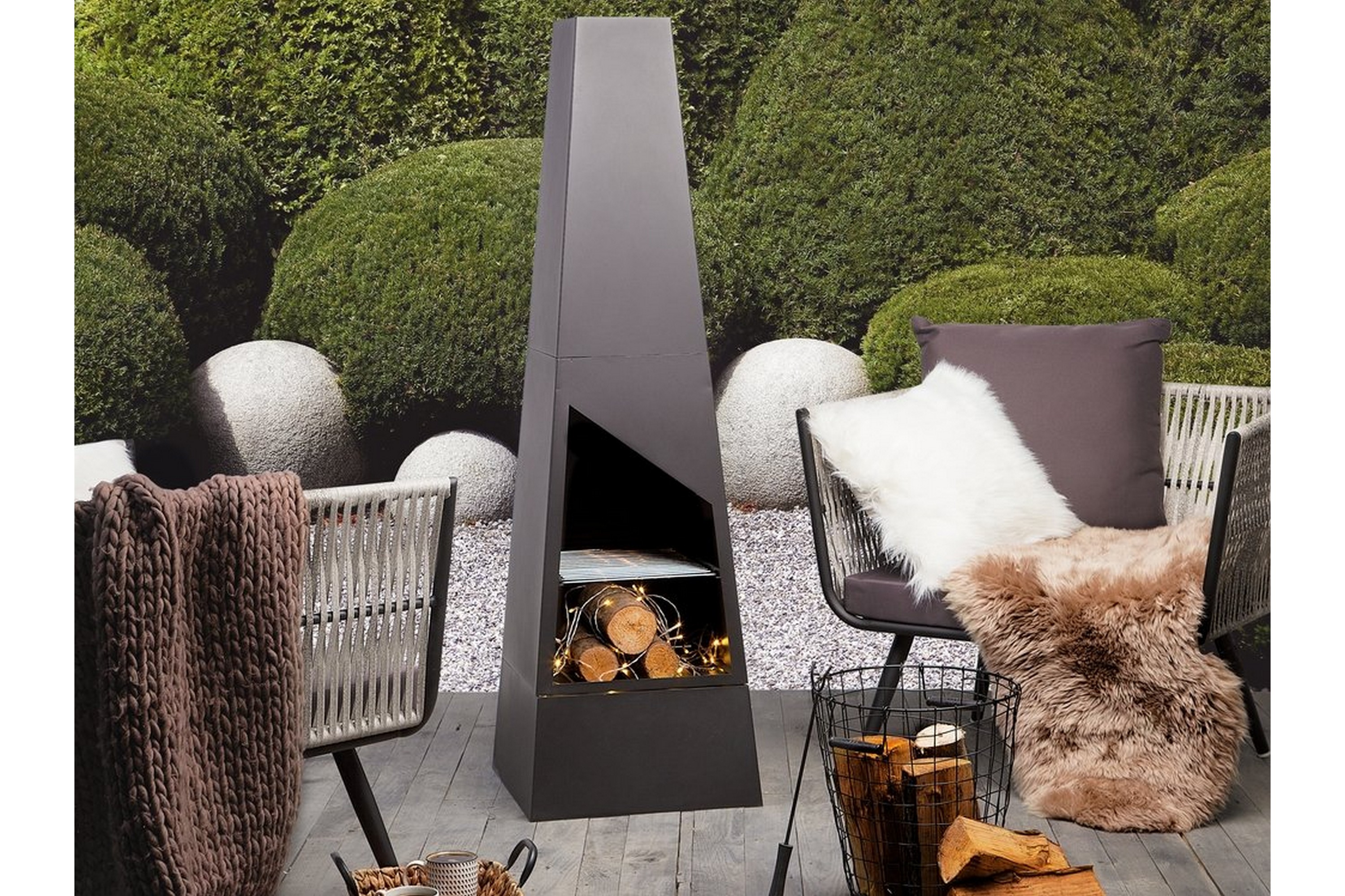 Yate Eldstad 45 | 45 | 150 cm Svart - Innredning - Trademax