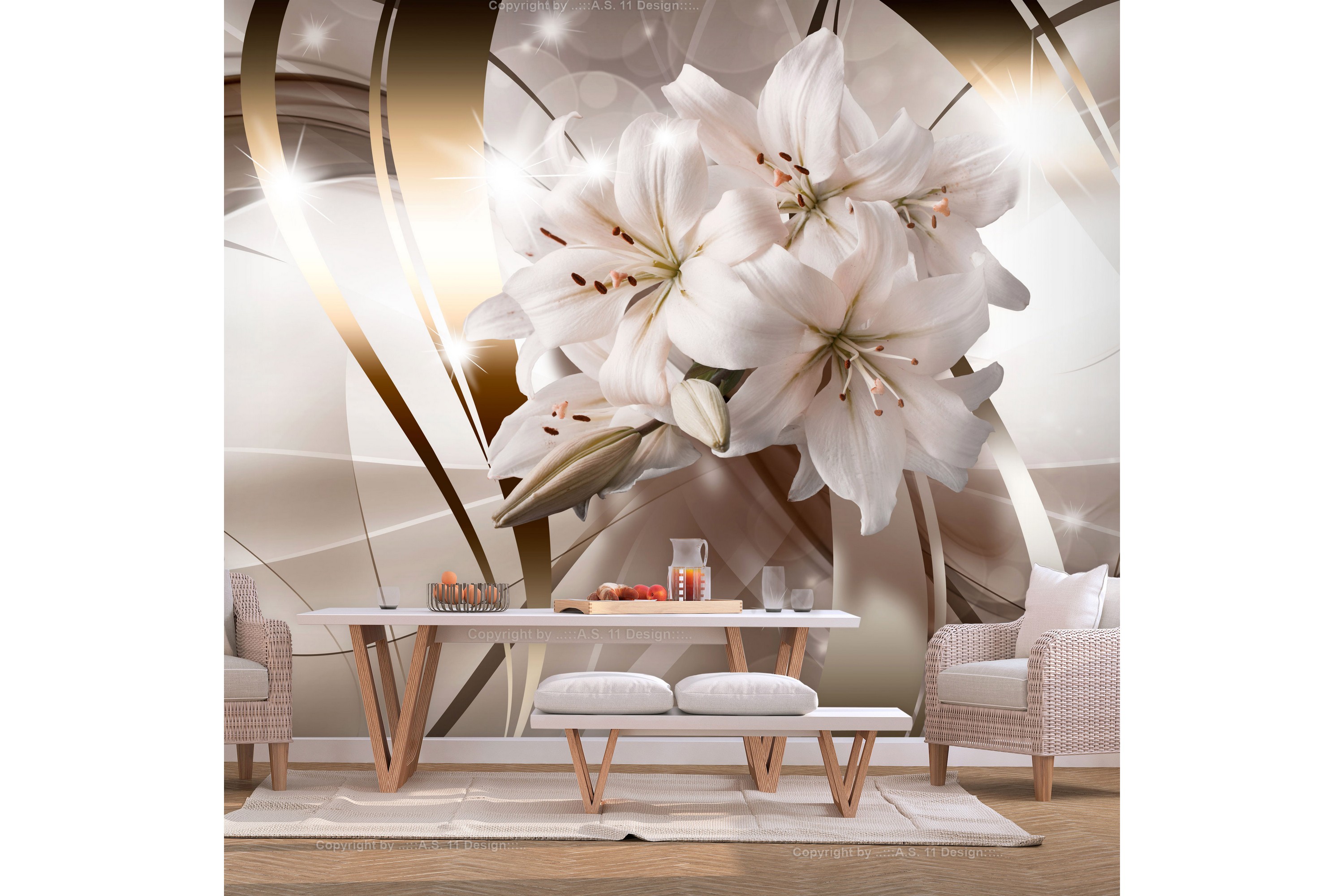 Fototapet Lily Bunch 200x140 - Innredning - Trademax