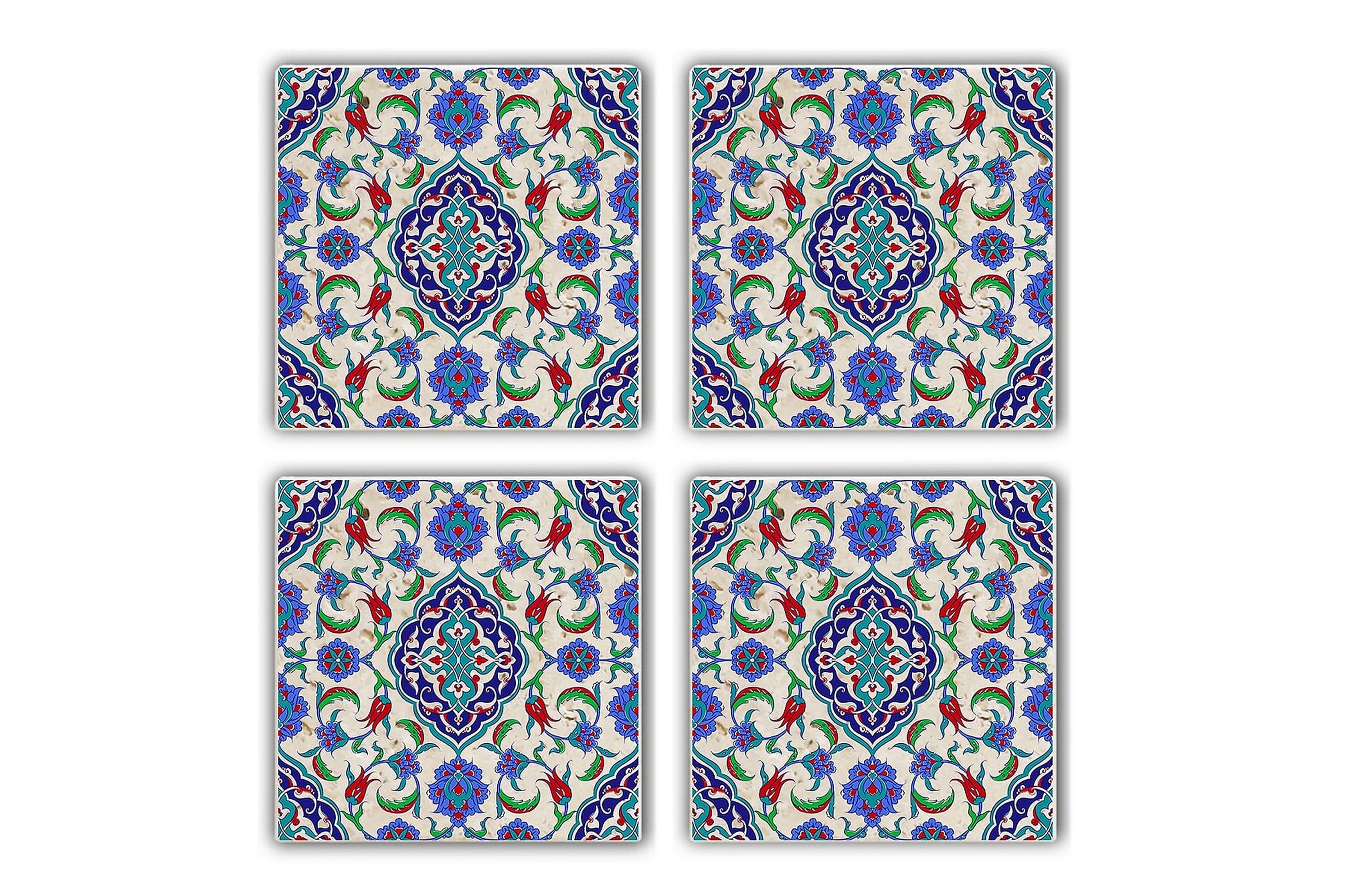 GLASUNDERLÄGG 4-pack Flerfärgad - Inredning & dekor - Furniturebox