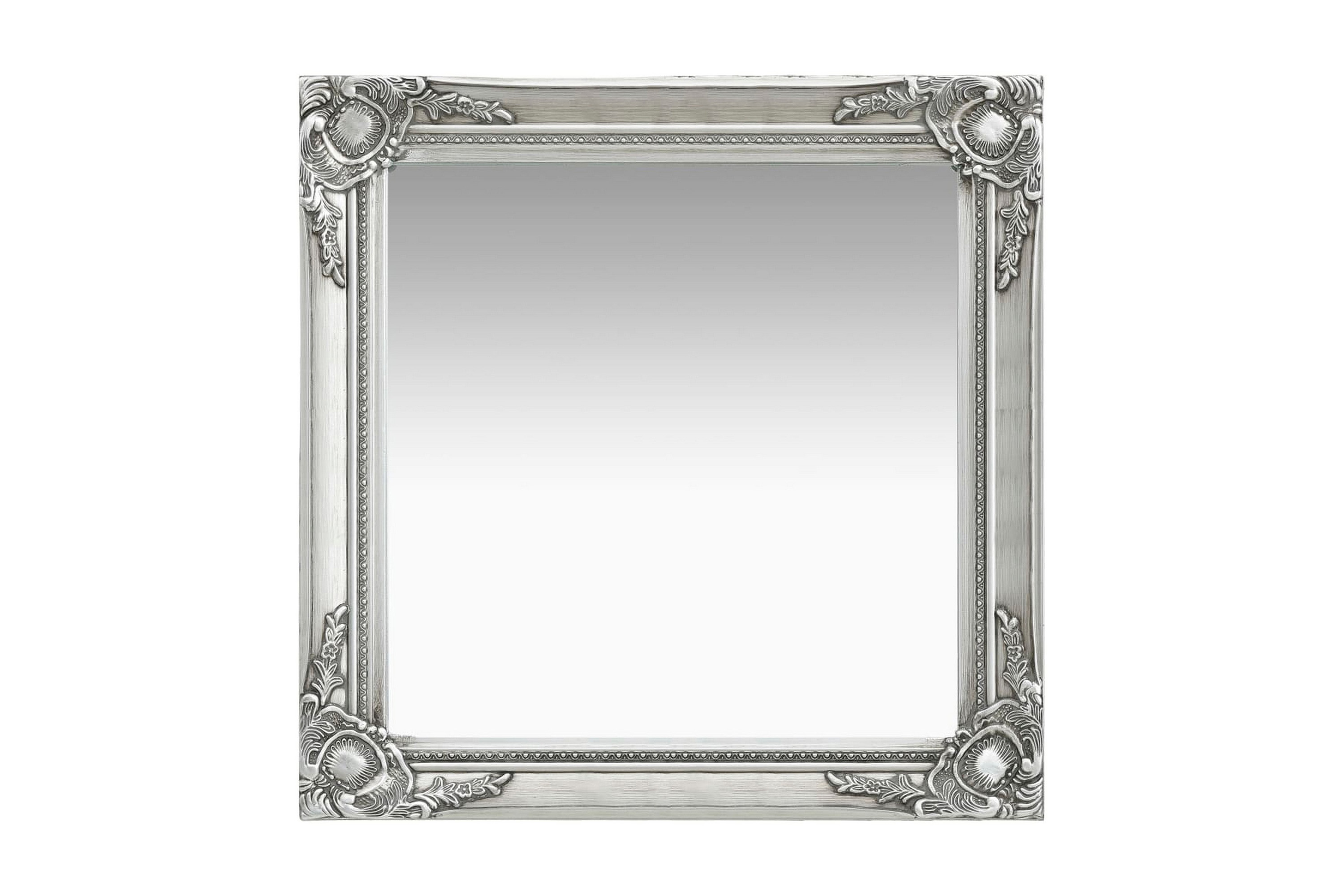 Väggspegel barockstil 60x60 cm silver - Inredning & dekor - Furniturebox