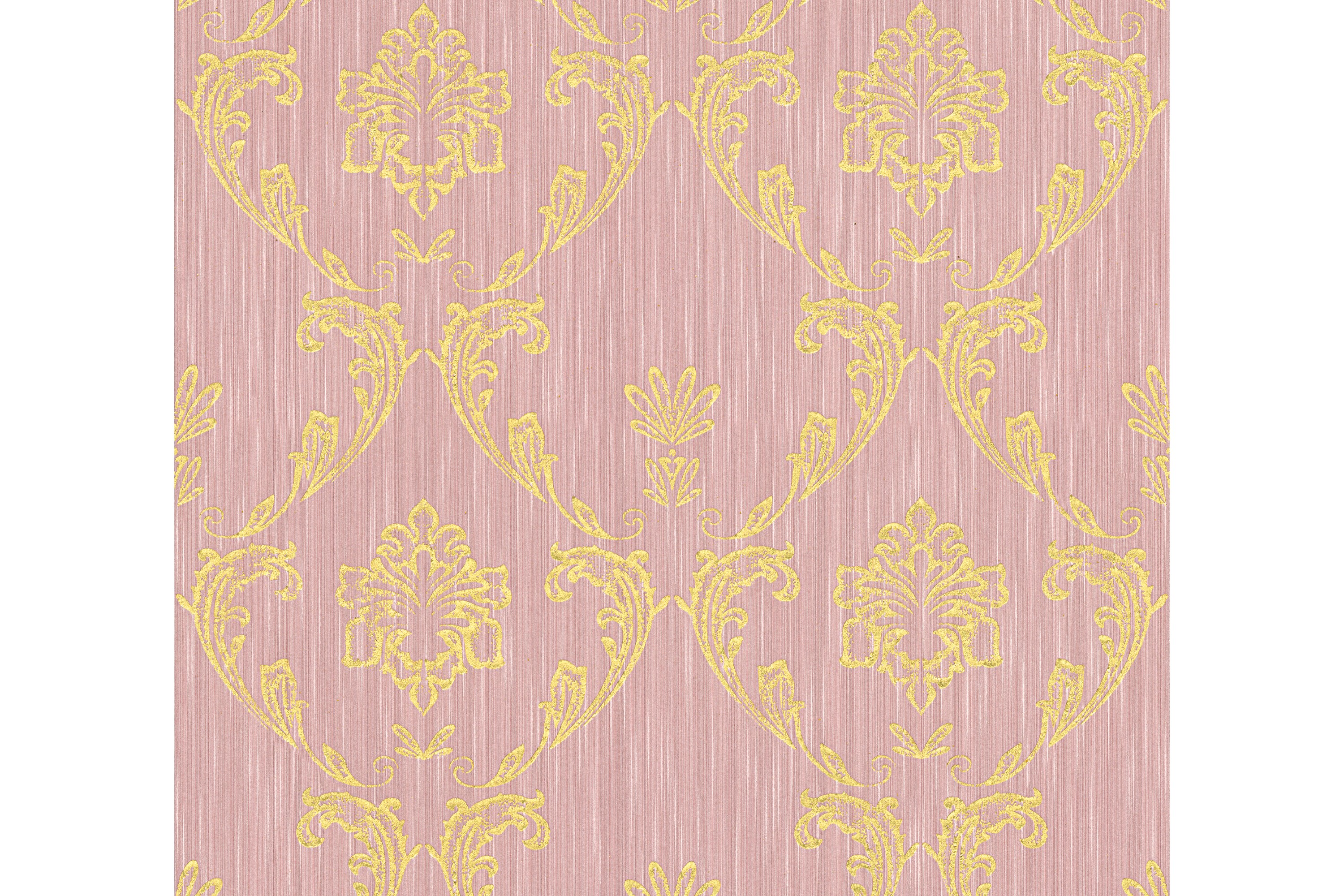 Barock Tapet Metallic Silk Ovävd Guld - Mönstrad tapet | Chilli