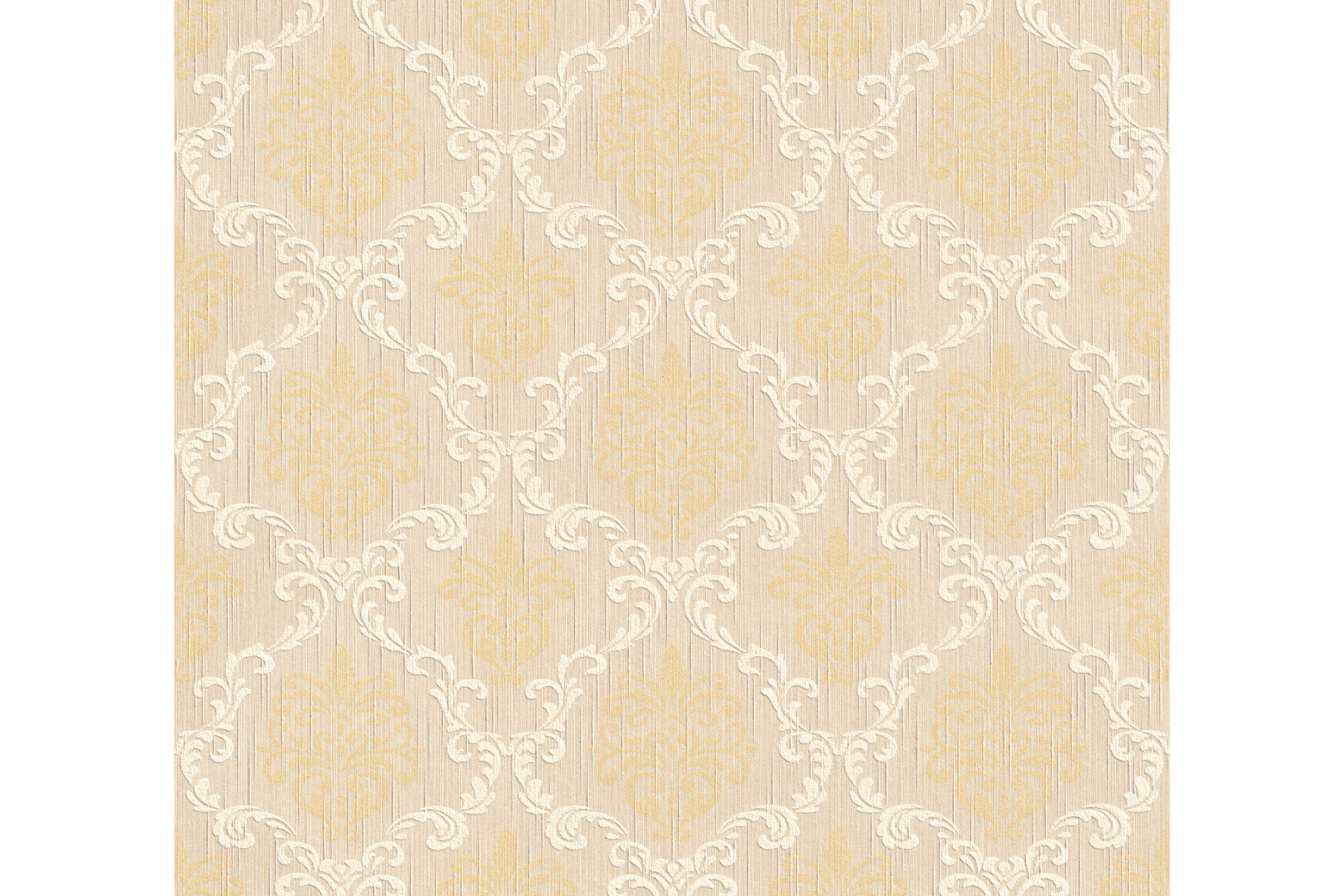 Barock Tapet Tessuto Ovävd Beige Gul - Mönstrad tapet | Chilli