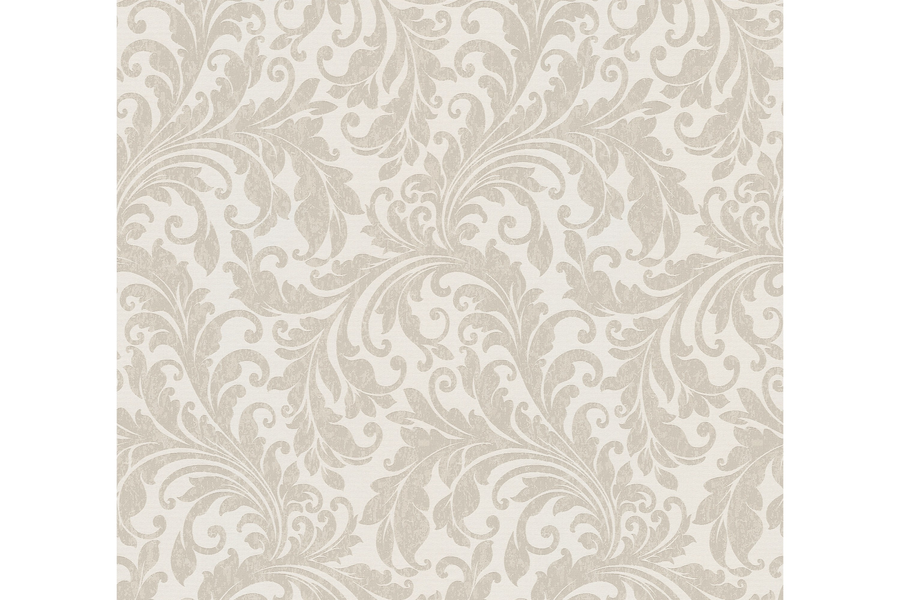 Blommig Tapet Di Seta Ovävd Beige Vit - Mönstrad tapet | Chilli