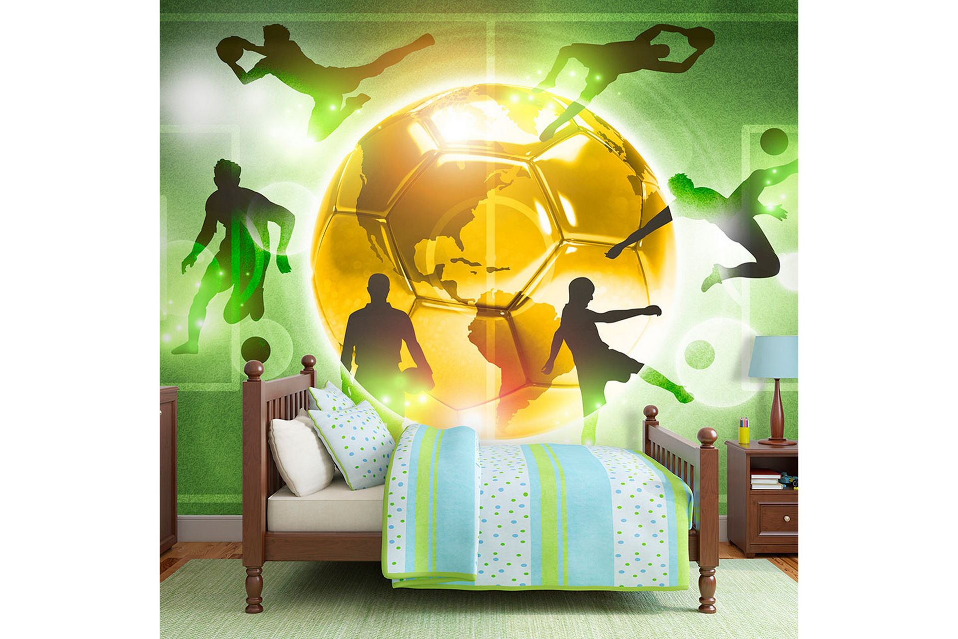 Fototapet Football Training 300x210 Artgeist sp. z o. o. - Inredning ...